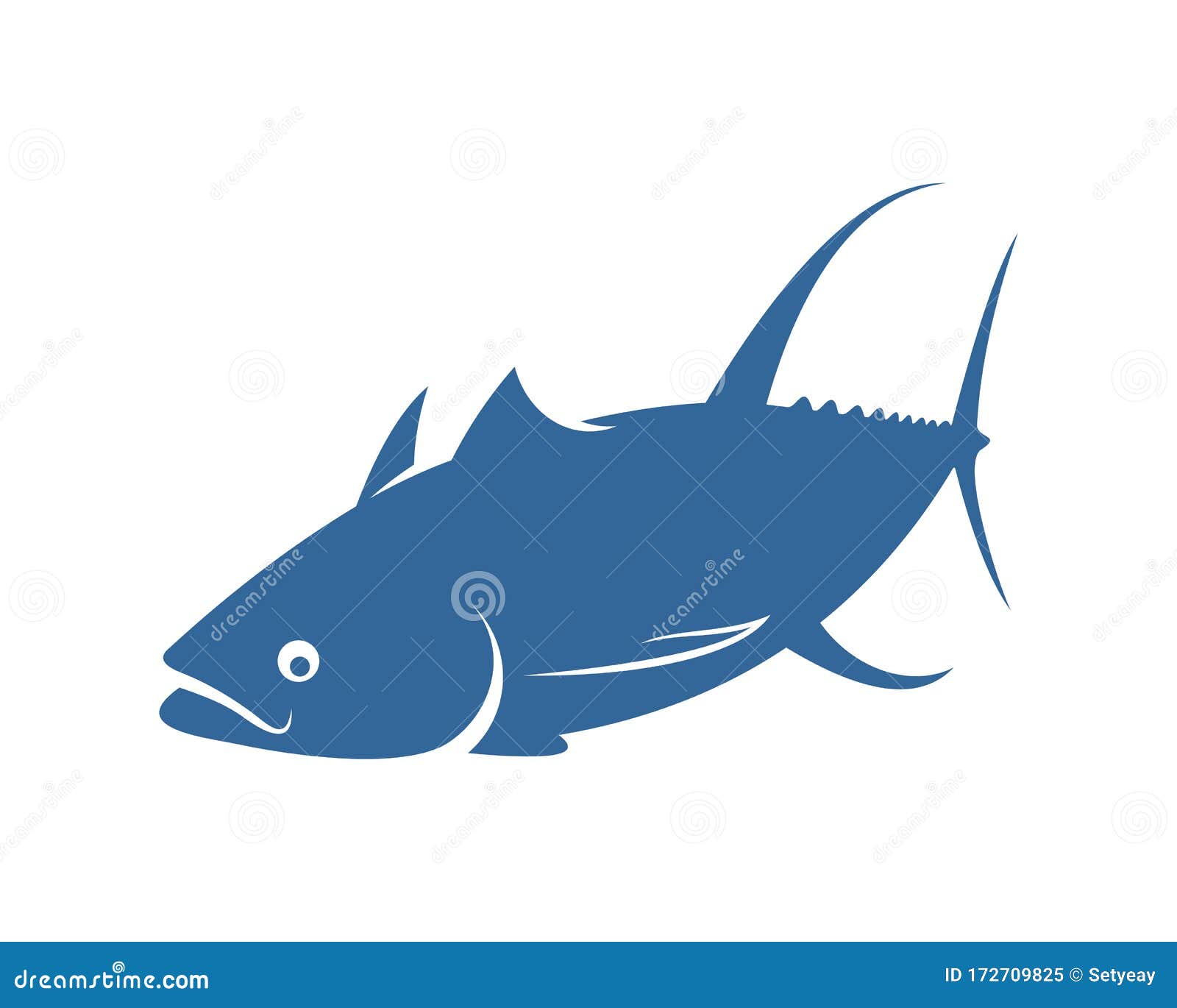 Tuna Fish Logo Vector Design Template, Silhouette Tuna Fish Logo ...