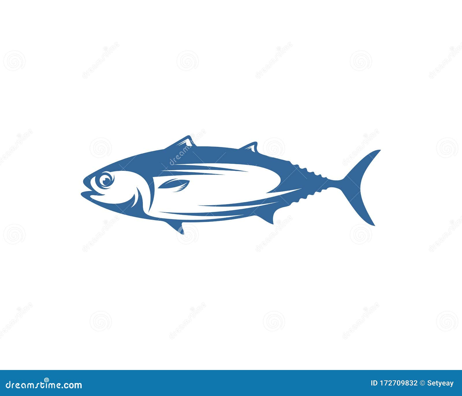 Tuna Fish Logo Vector Design Template, Silhouette Tuna Fish Logo ...