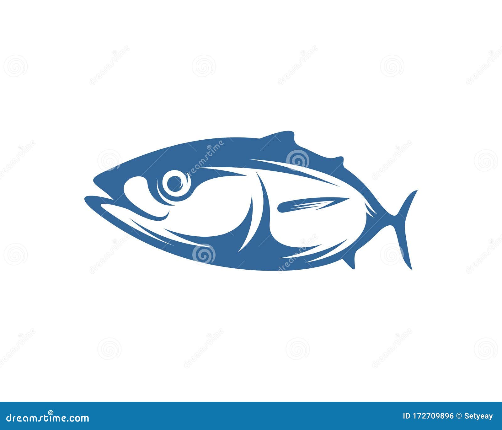 Tuna Fish Logo Vector Design Template, Silhouette Tuna Fish Logo ...