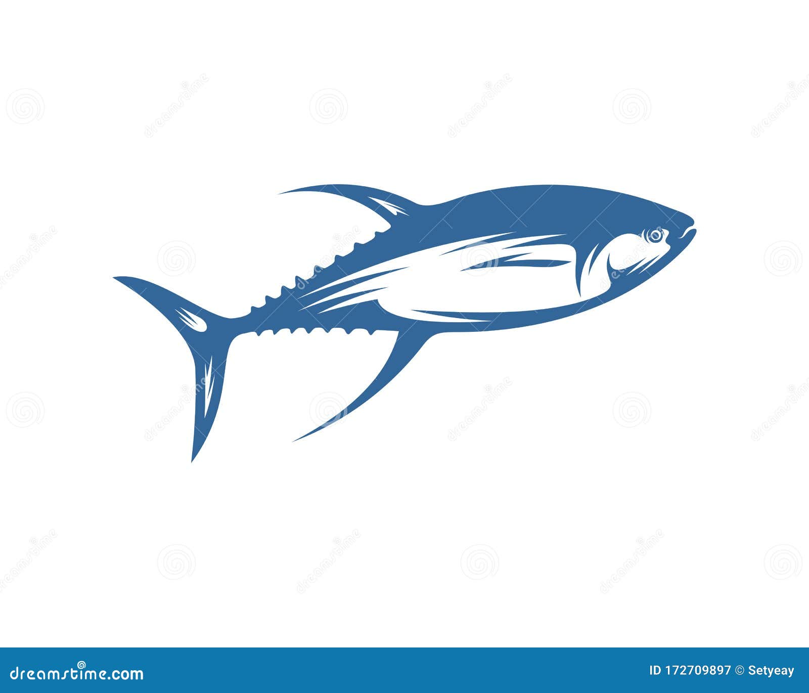Tuna Fish Logo Vector Design Template, Silhouette Tuna Fish Logo ...