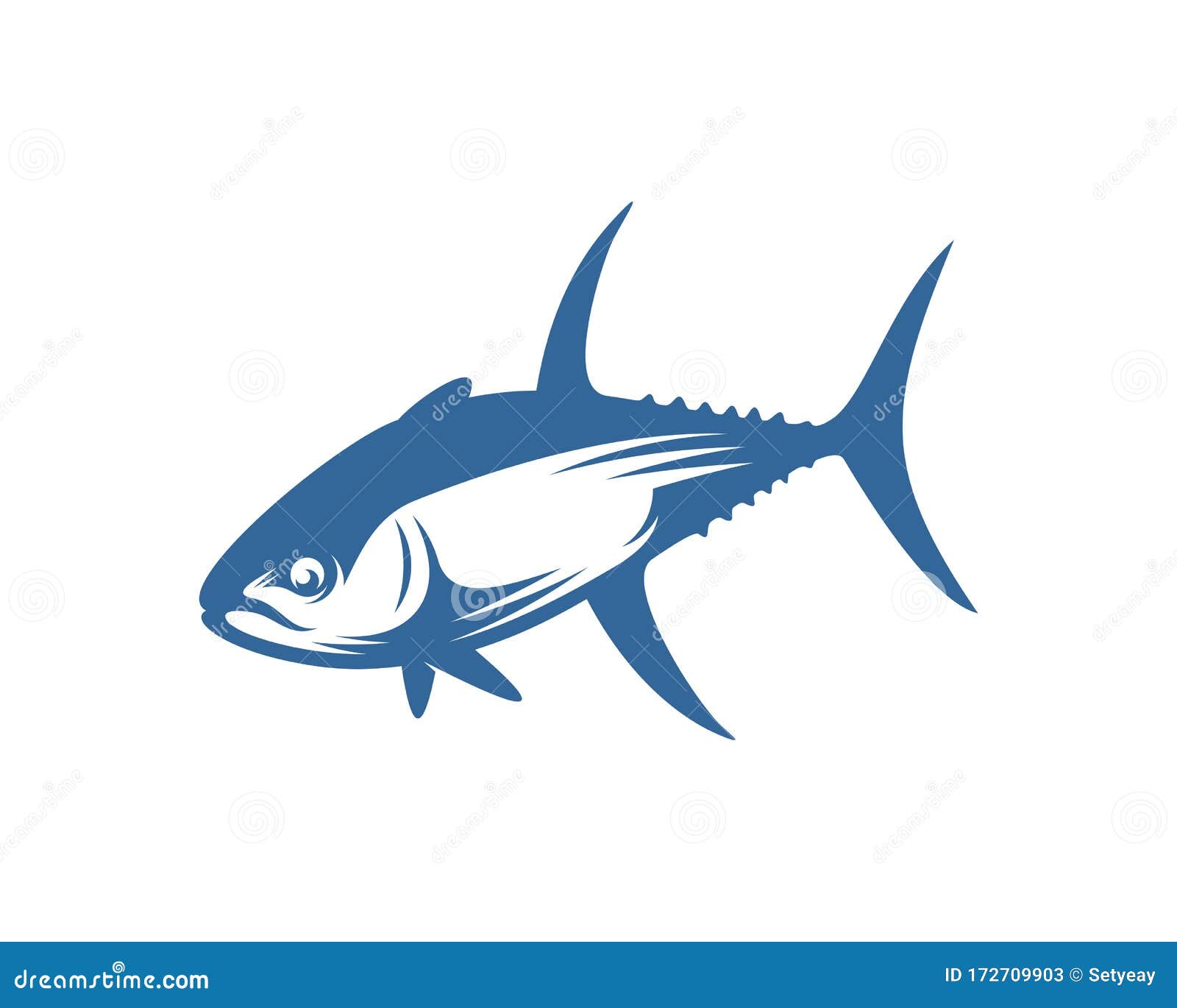 Tuna Fish Logo Vector Design Template, Silhouette Tuna Fish Logo ...