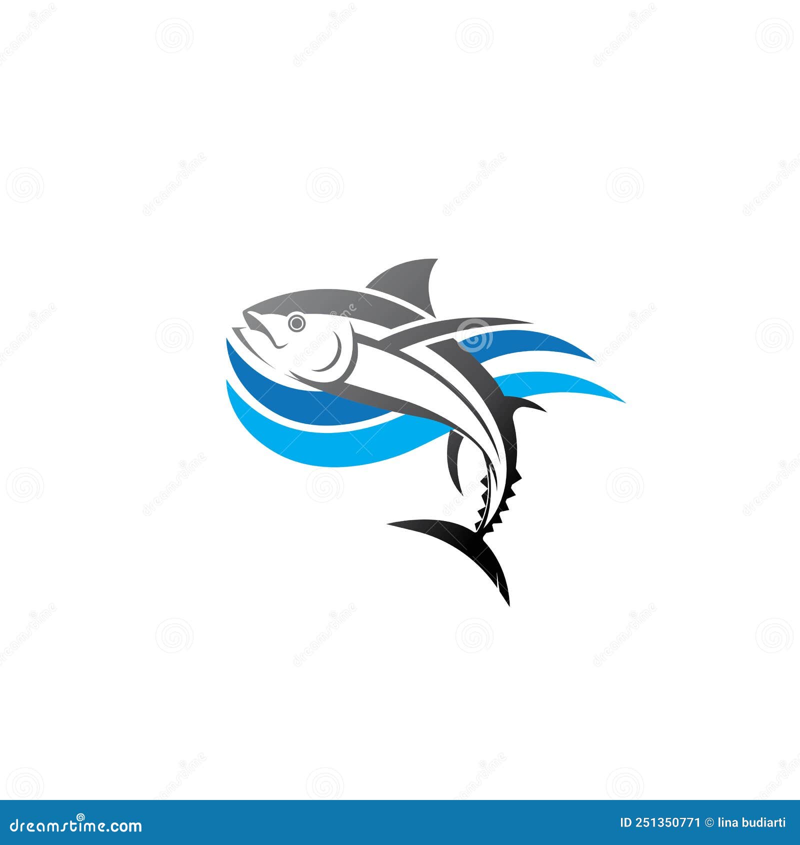 Tuna fish logo stock vector. Illustration of element - 251350771