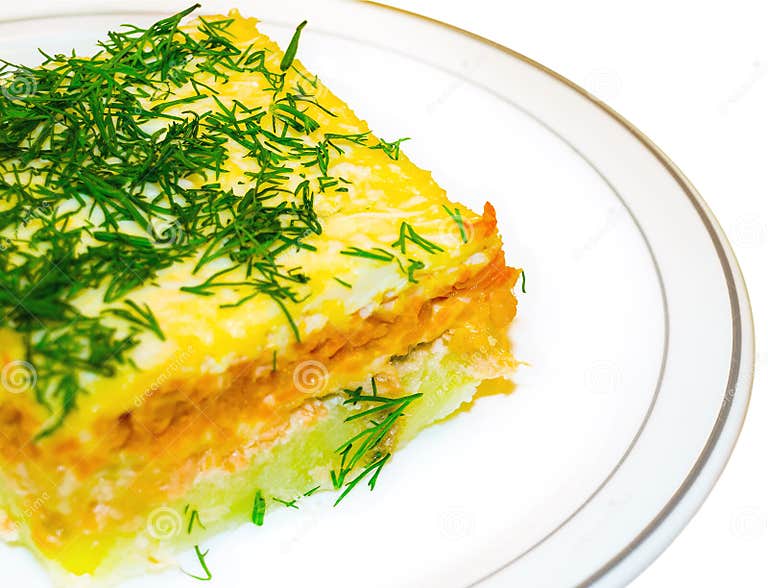 Tuna fish pudding dish stock image. Image of fatty, diet - 248621431