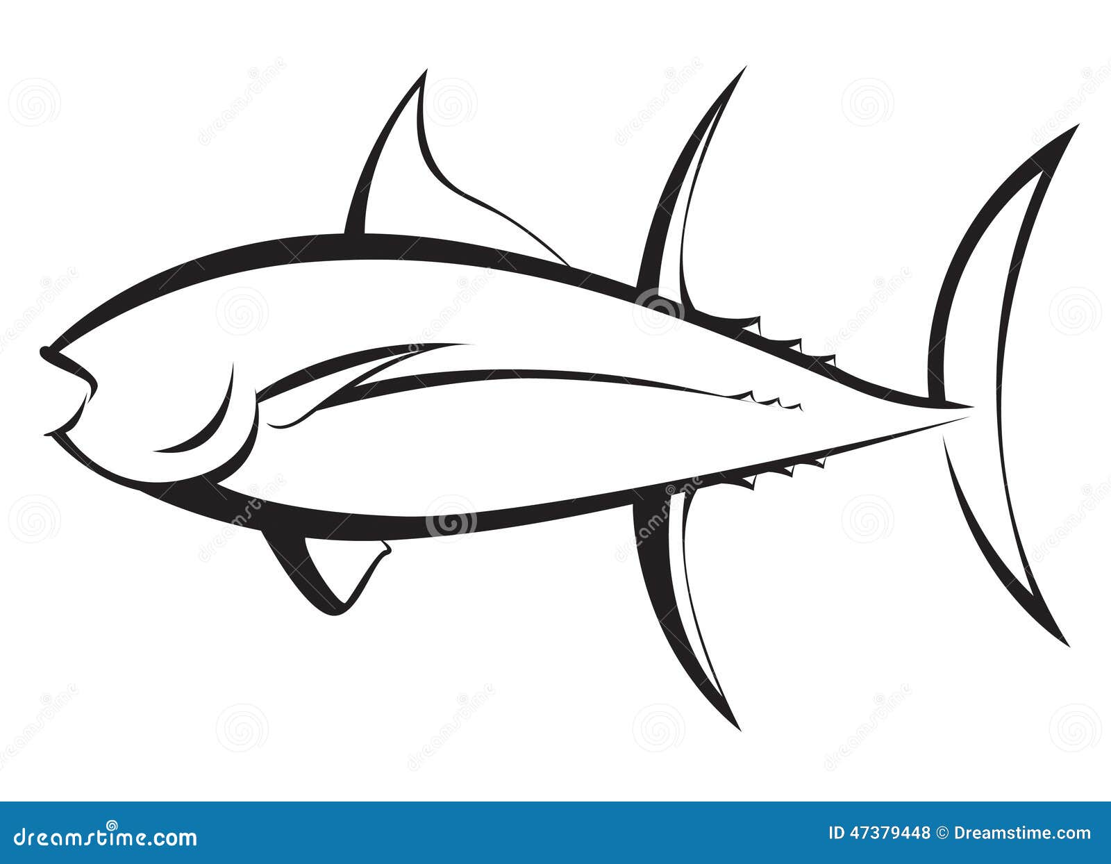 Tuna Fish Vector Illustration In Cartoon Style. | CartoonDealer.com ...