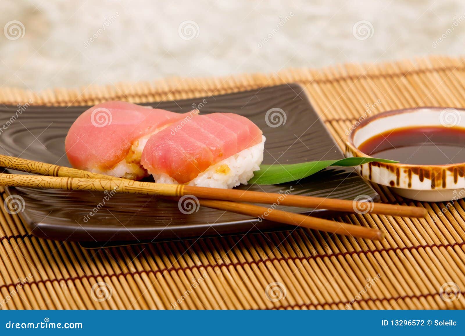 Tuna fish sushi stock photo. Image of sushi, delicious - 13296572