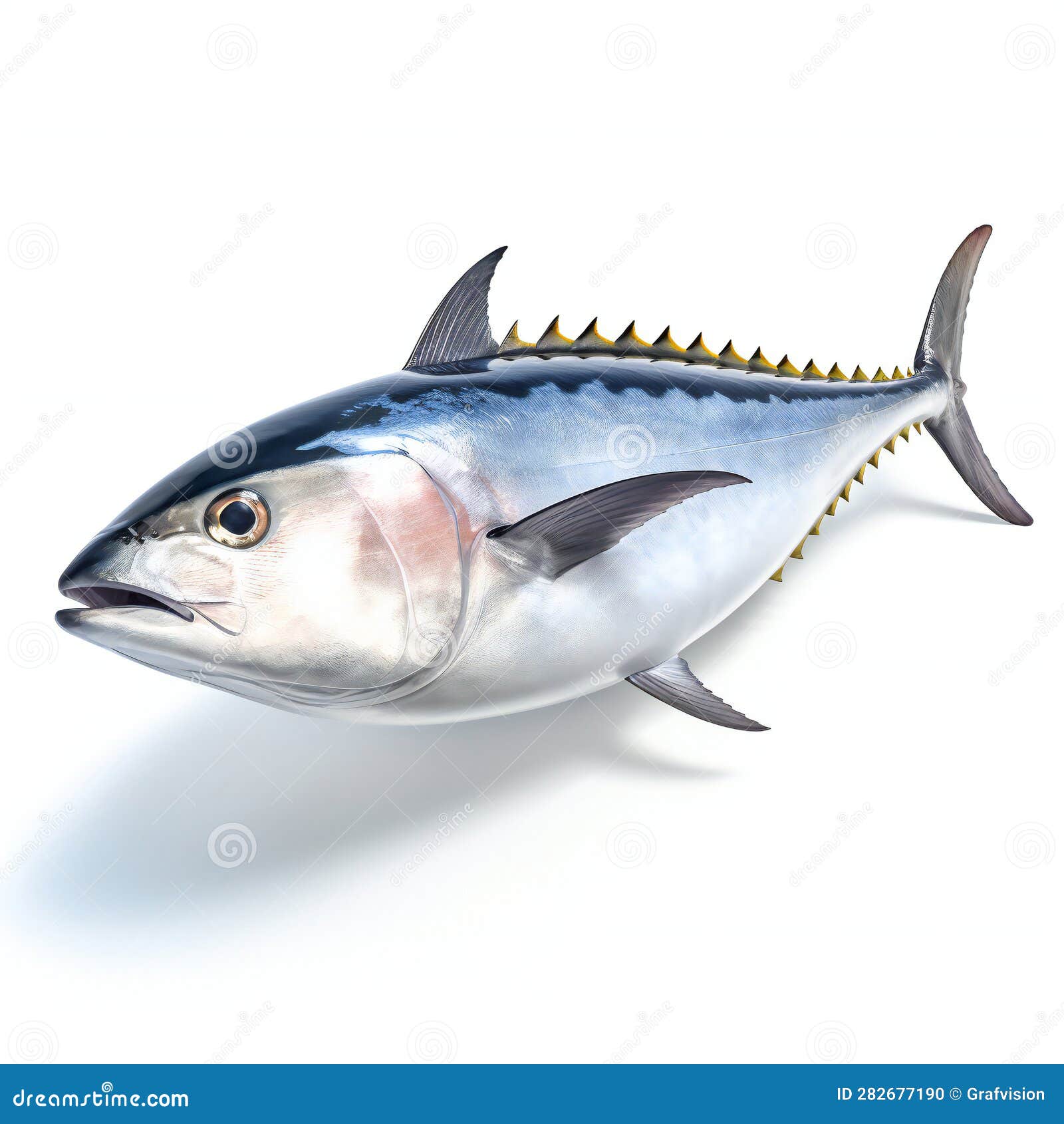 Tuna Fish on White Background Stock Illustration - Illustration of ...