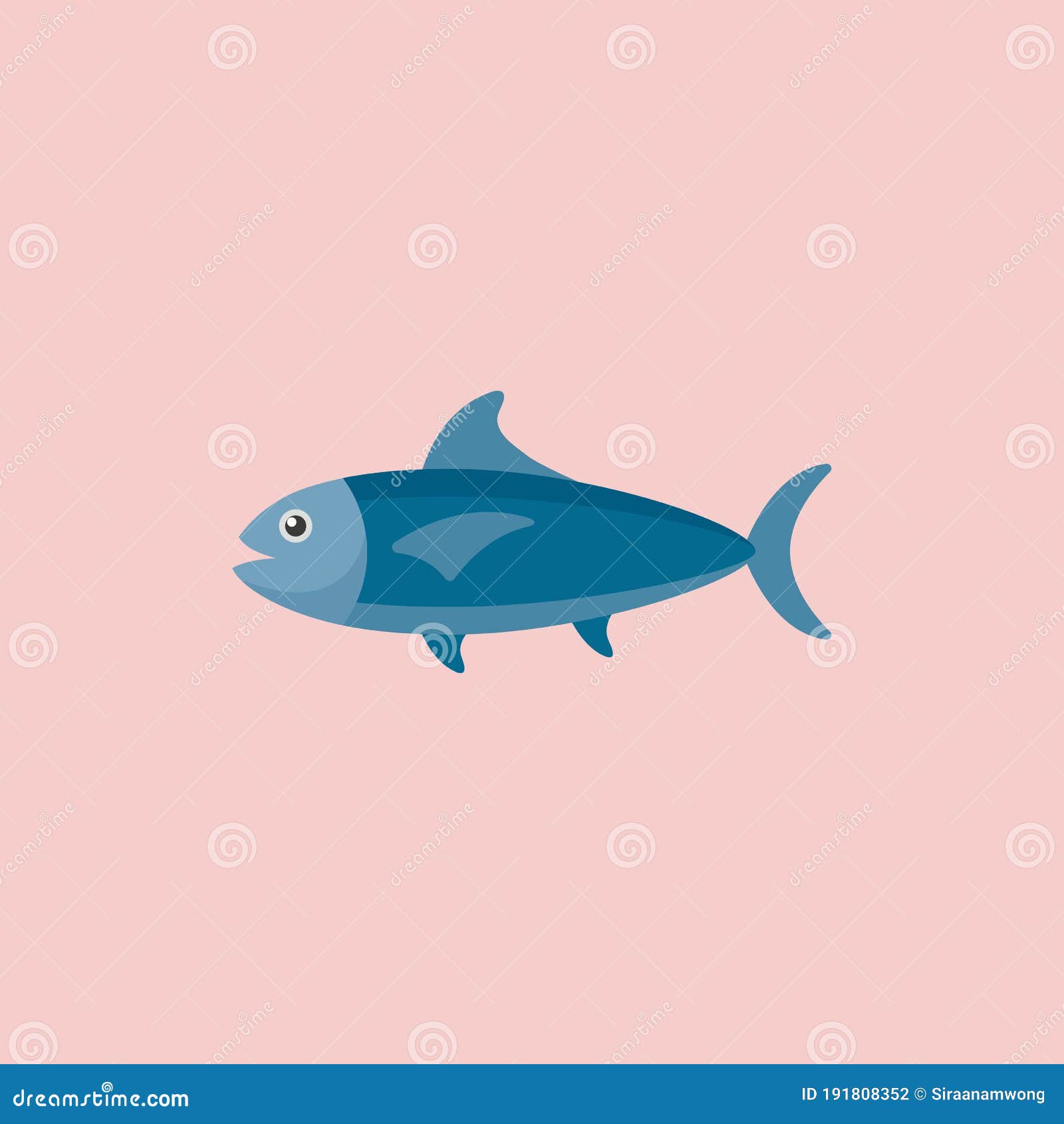 Ocean Pelagic Fish. Vector Black Outline Image. | CartoonDealer.com ...