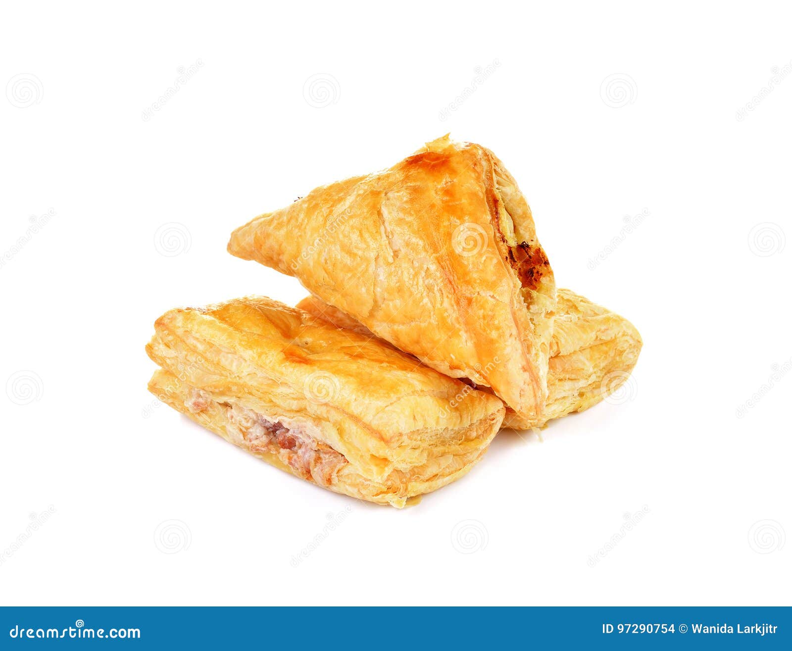 Tuna Pie on White Background Stock Photo - Image of healthy, fish: 97290754