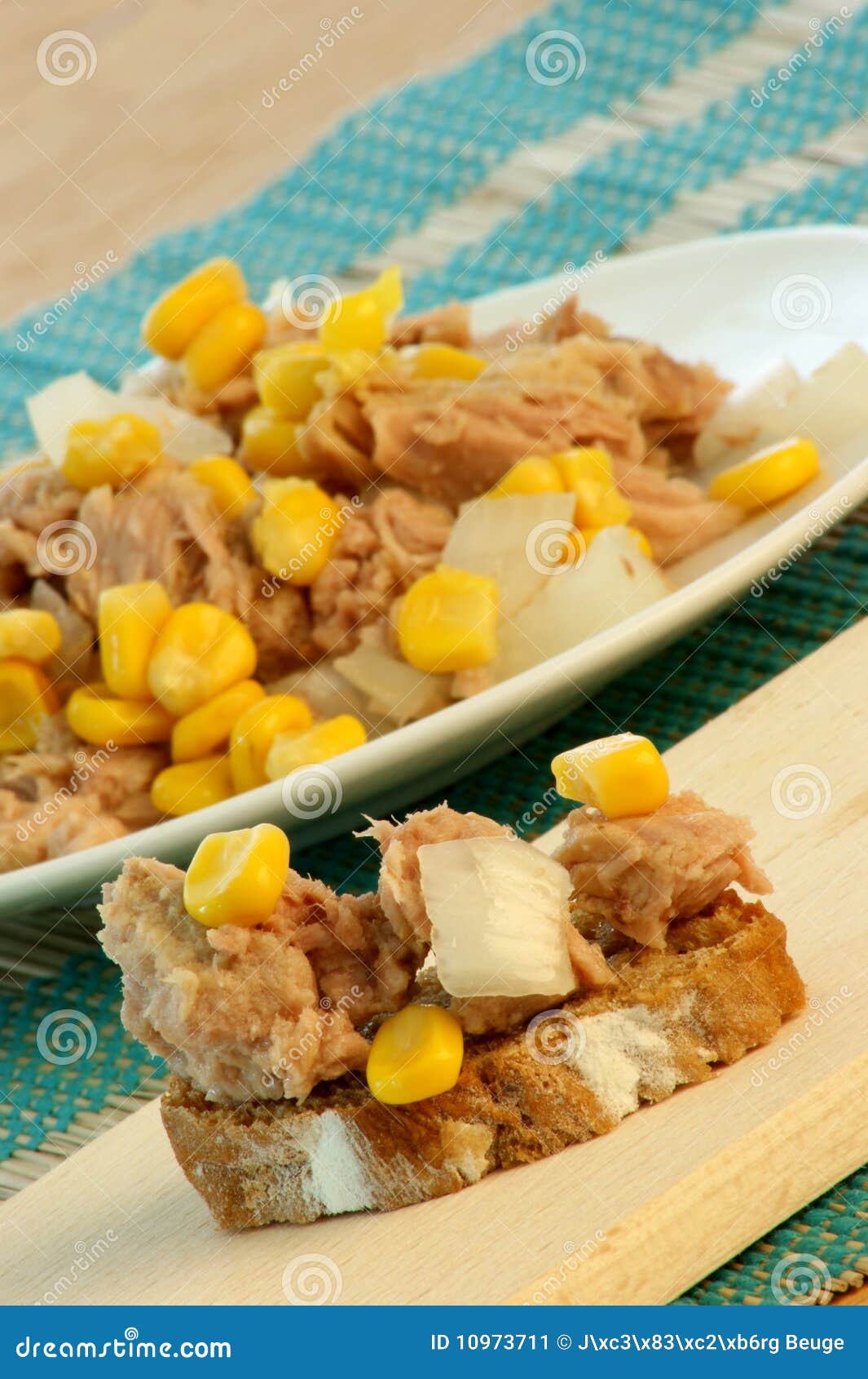 Tuna Salad with Organic Corn Stock Image - Image of gastronomy ...