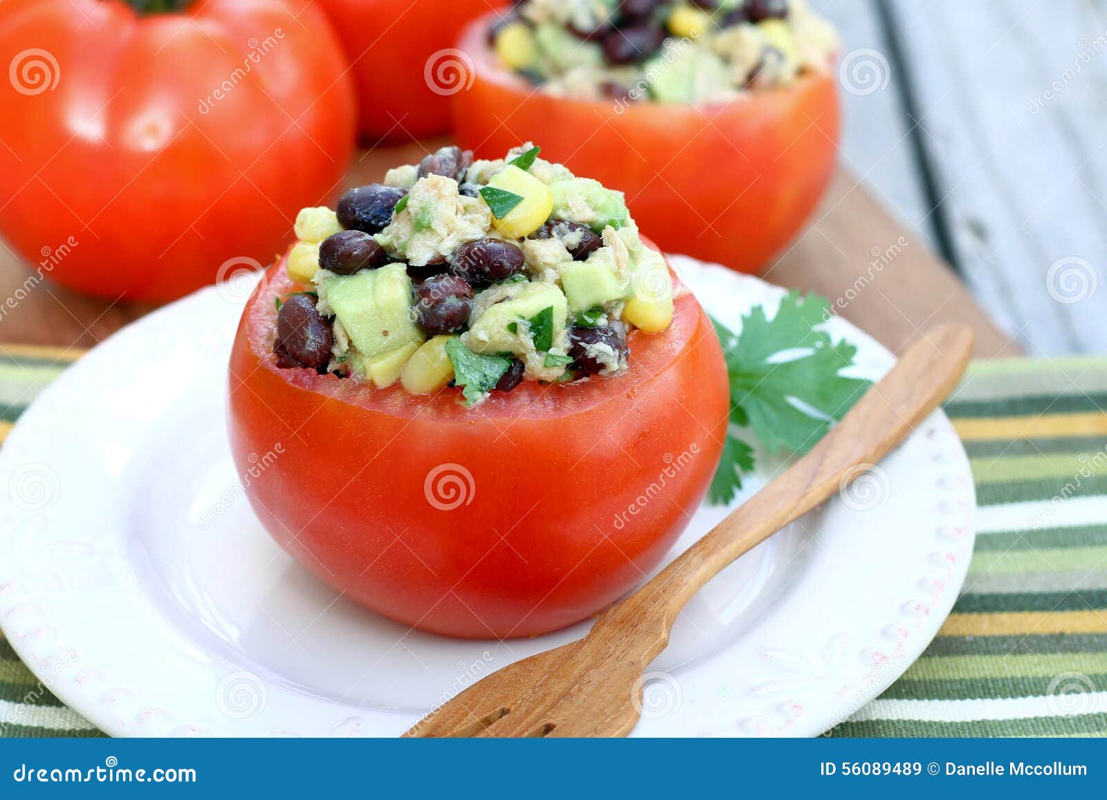 Tuna Salad in Tomato Cup stock image. Image of tomato - 56089489