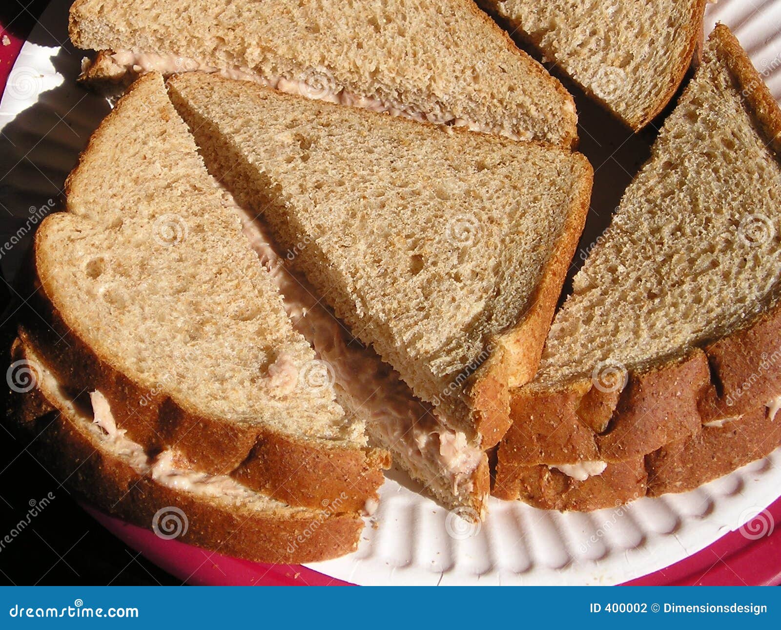 Tuna salad triangles stock photo. Image of food, sandwhich - 400002