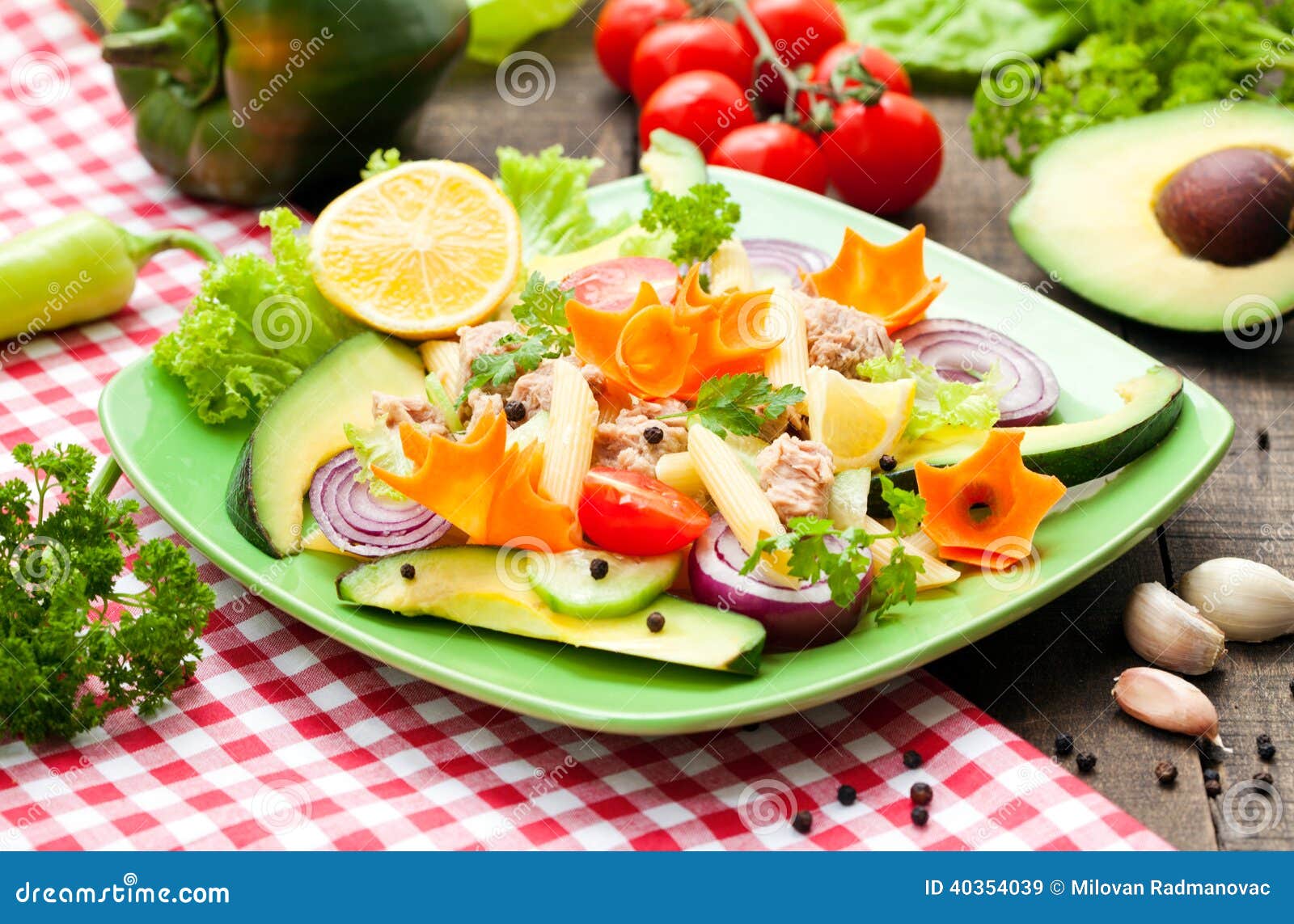 Tuna salad stock image. Image of delicious, chilli, mixed - 40354039