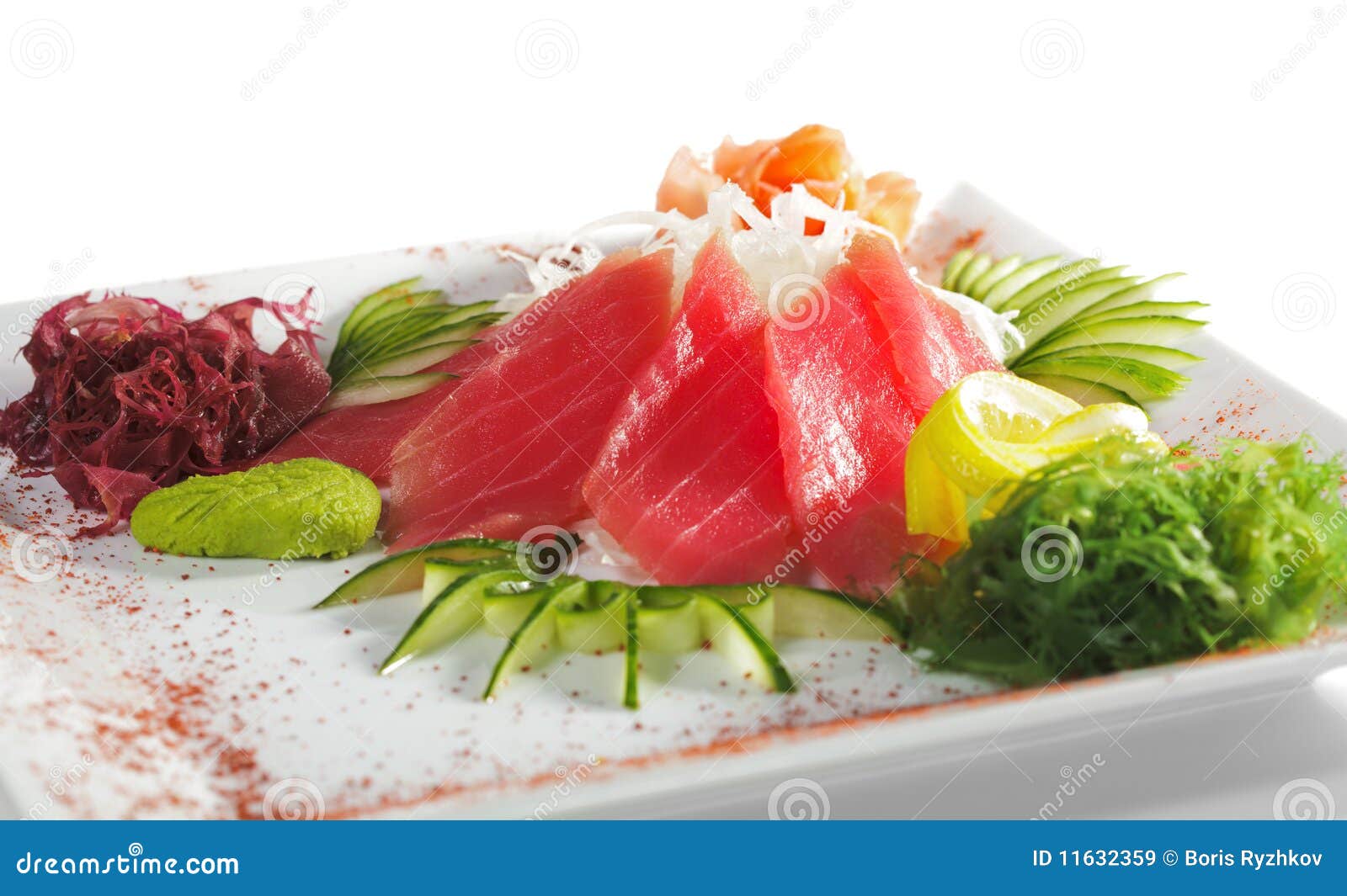Tuna Sashimi stock image. Image of cucumber, asian, horizontal - 11632359