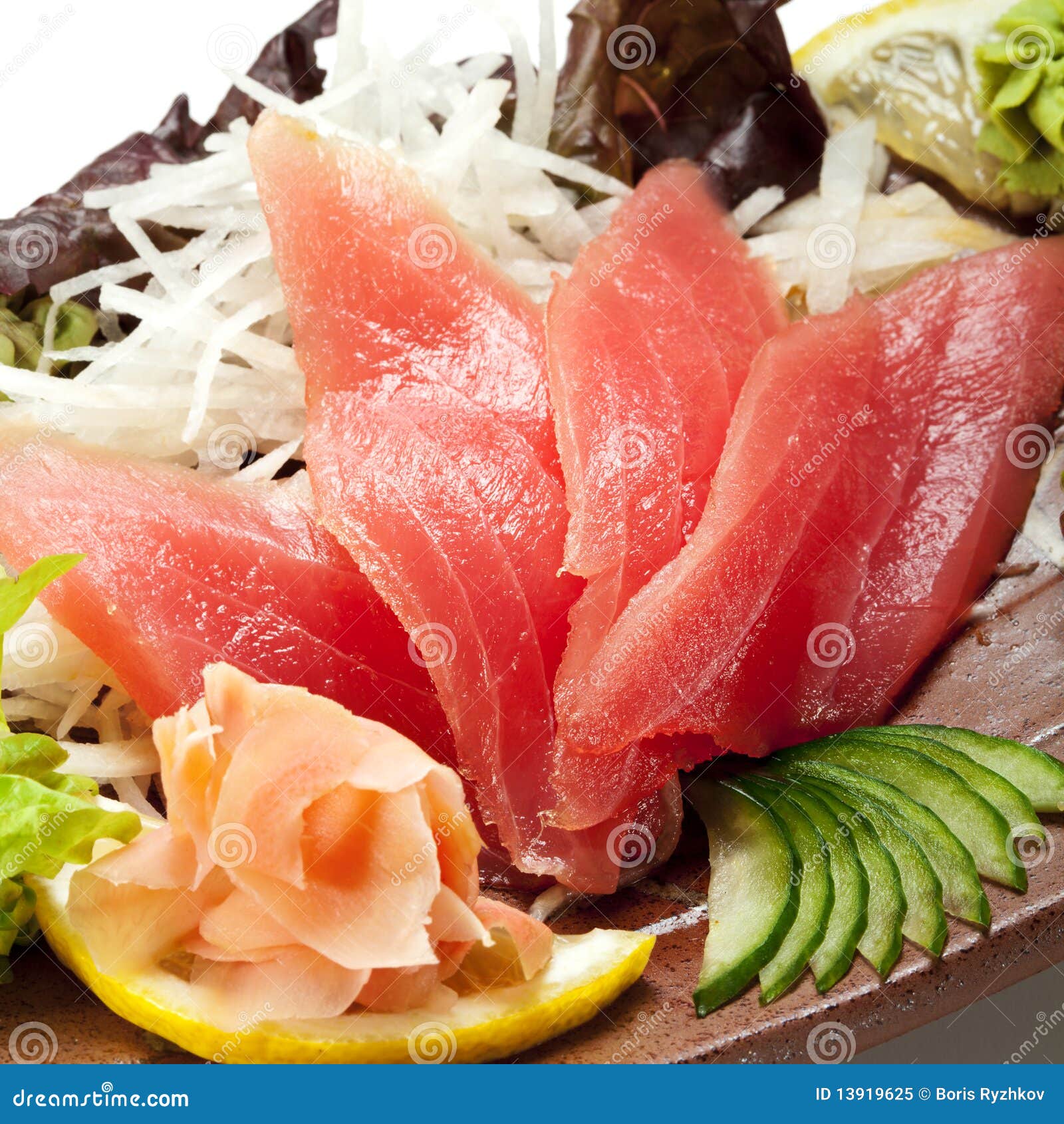 Tuna Sashimi. Chef Weighs The Chopped Yellowfin Tuna. Bluefin Tuna ...