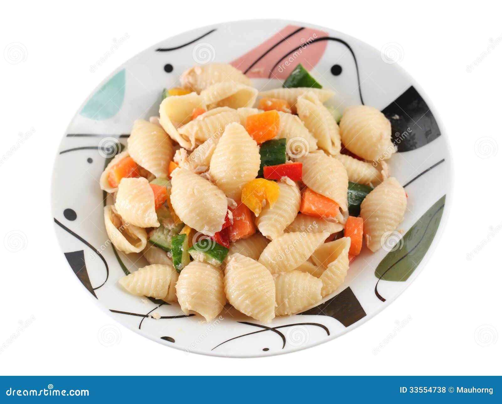 Shell Pasta On A White Background Royalty-Free Stock Photography ...