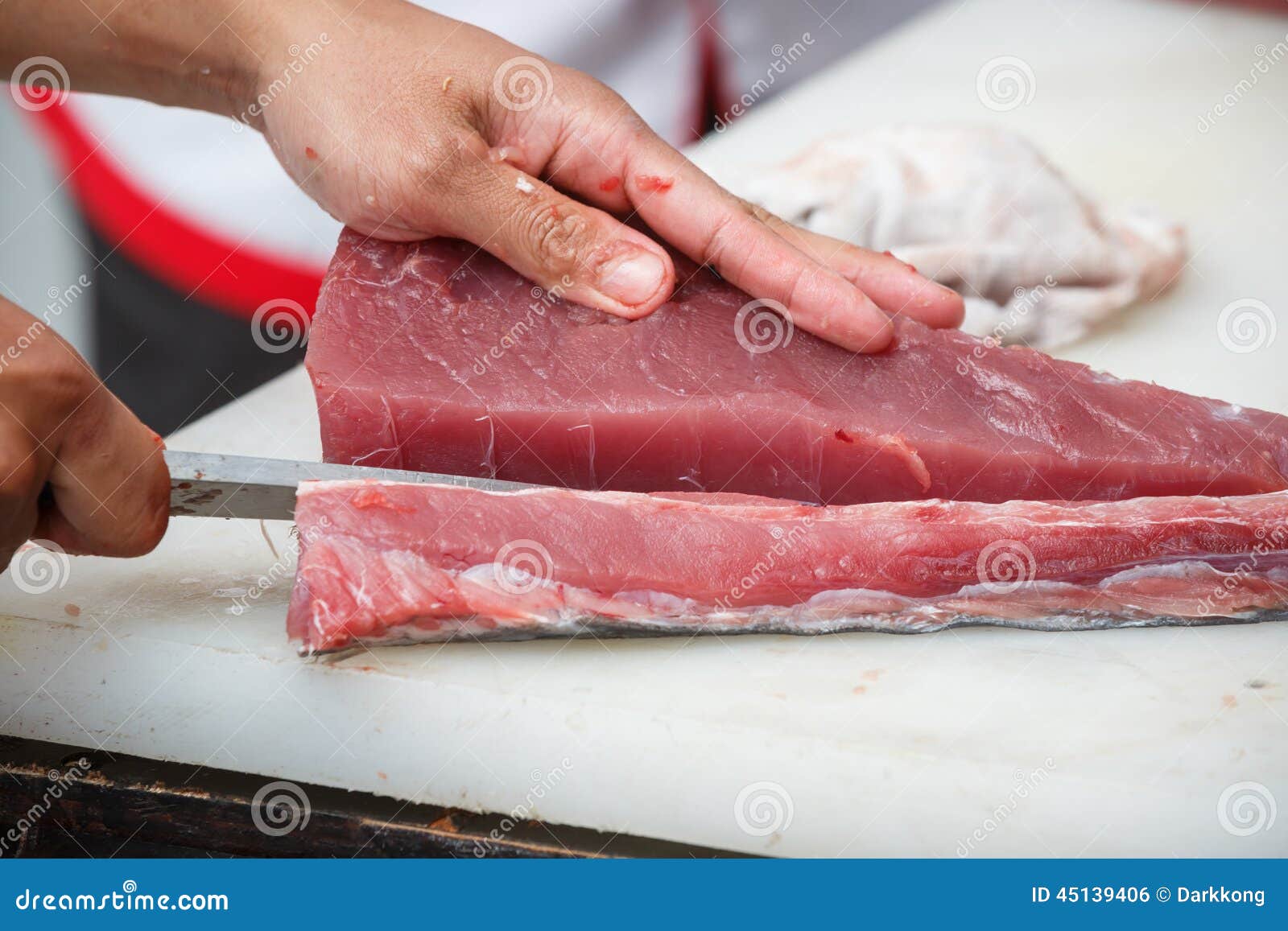 Tuna slice stock photo. Image of sashimi, restaurant - 45139406