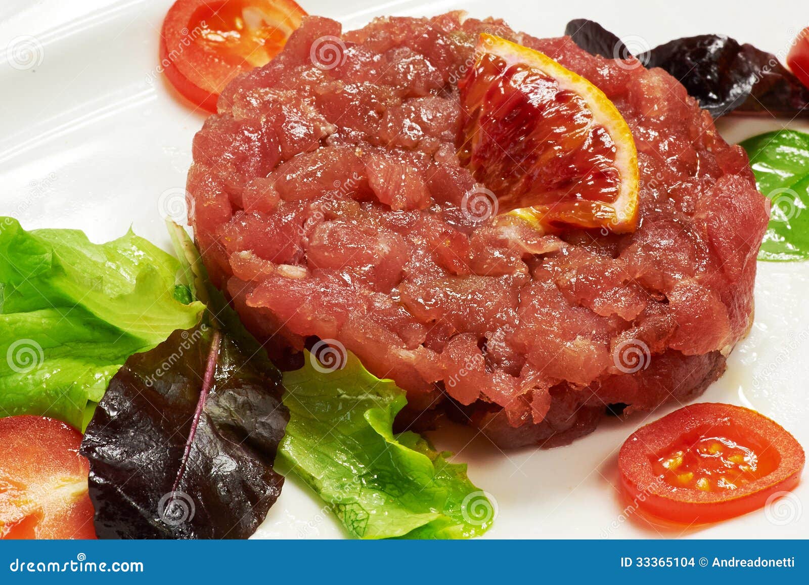 Tuna Tar Tar stock photo. Image of delicious, seafood - 33365104