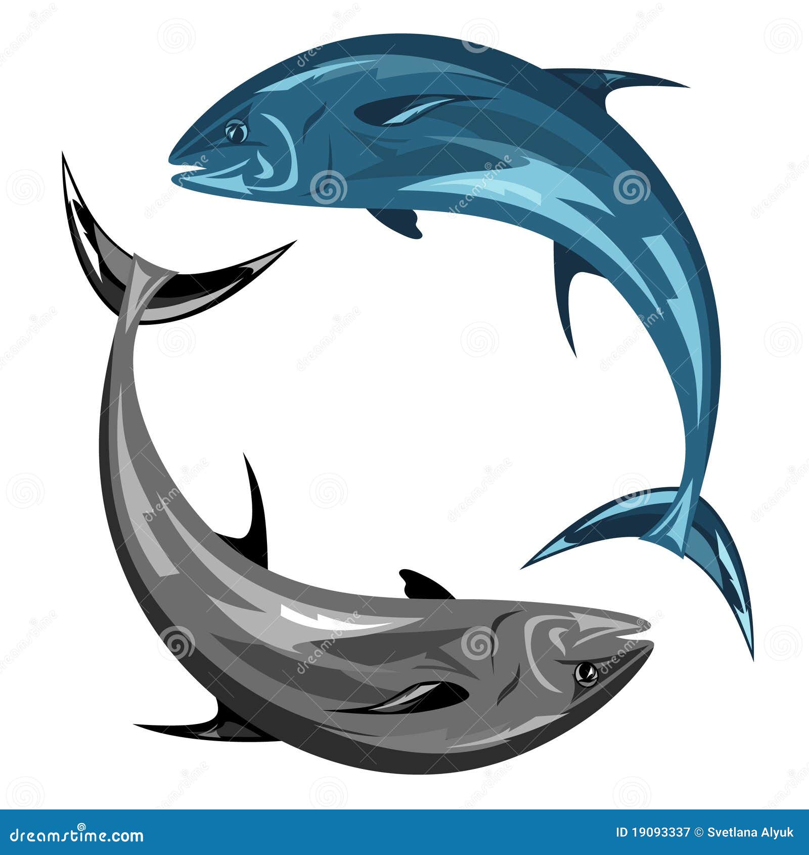 Tuna vector stock vector. Illustration of fish, life - 19093337