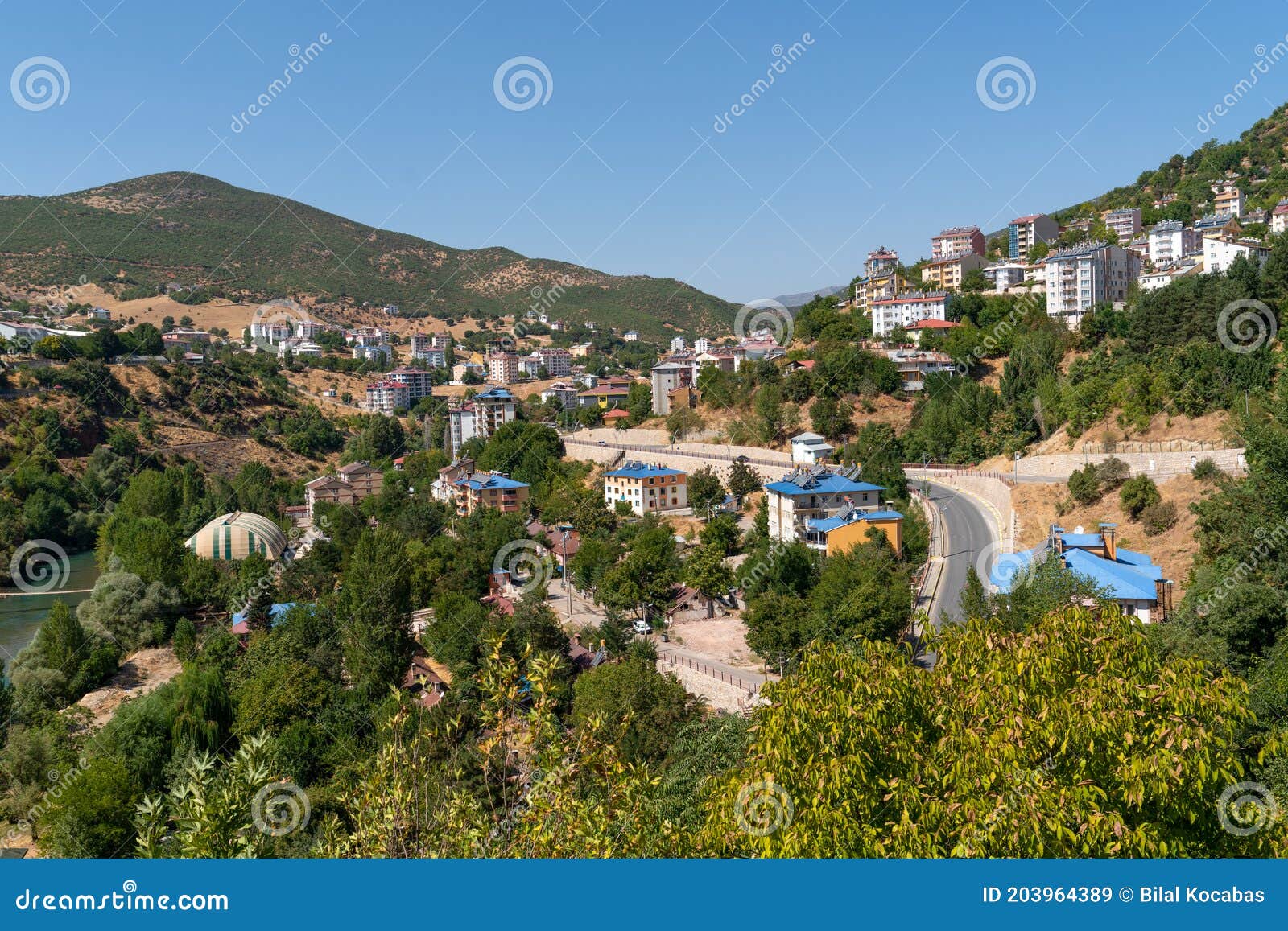 Tunceli, Turkey-September 18 2020: Tunceli City with Munzur River ...