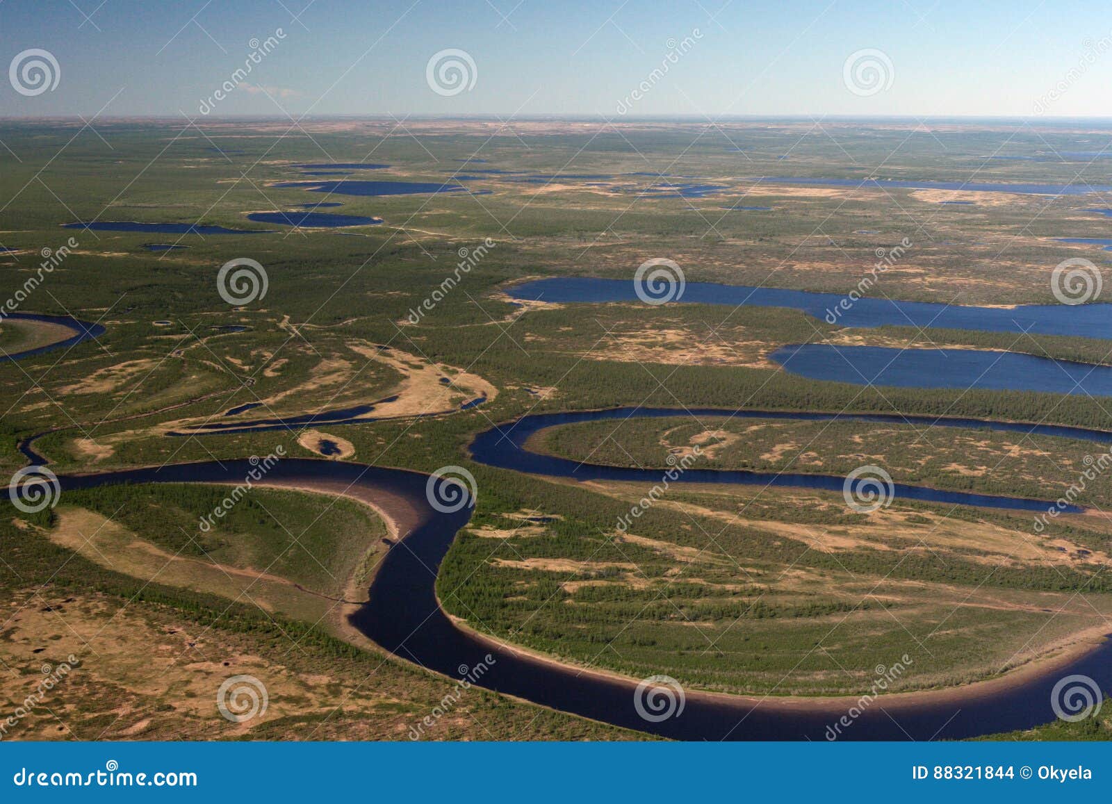 Tundra, Rivers and Lakes of Taimyr in the Spring Stock Photo - Image of ...