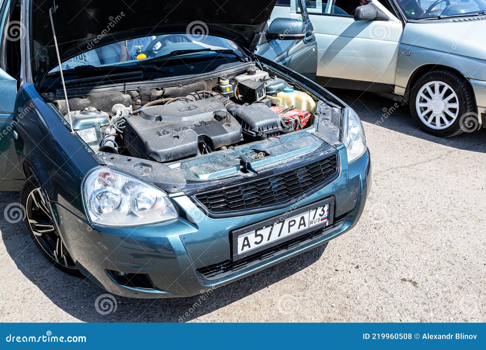 Tuned Car Engine of Lada Vehicle Editorial Stock Photo - Image of rally ...