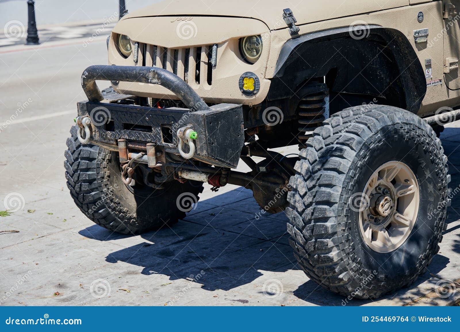 Tuned Jeep Wrangler Parked on the Side of the Road Editorial Stock ...