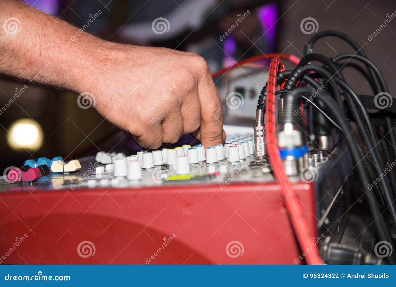 The Tuner Adjusts in the Music Console Stock Photo - Image of handle ...