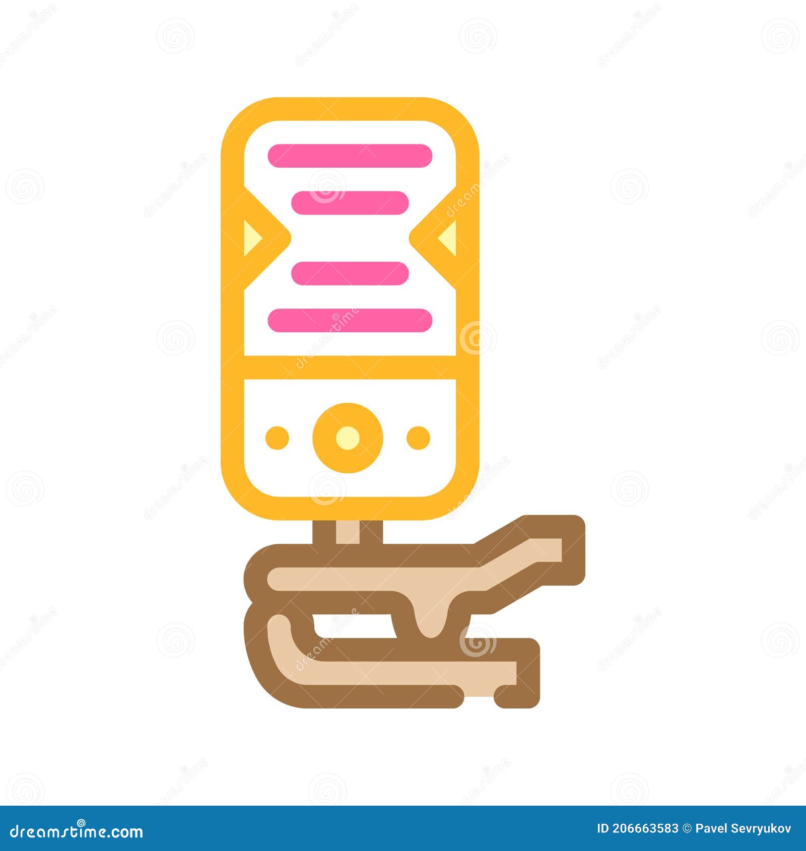 Tuner for Tuning Strings Color Icon Vector Illustration Stock ...