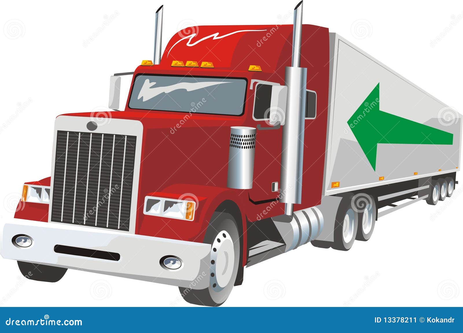 Tung lastbil vektor illustrationer. Illustration av lastbil - 13378211