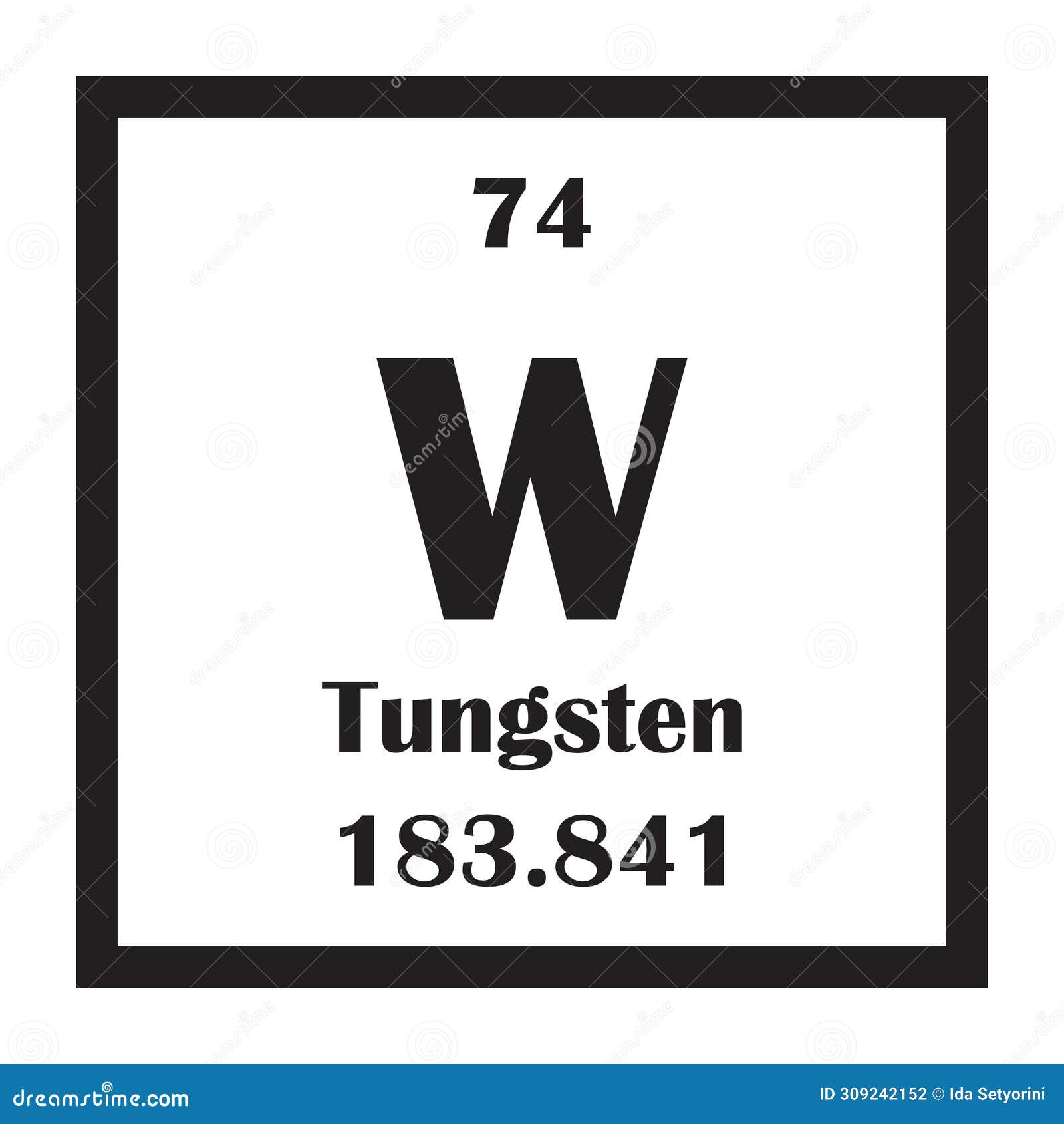 Tungsten Chemical Element Icon V Stock Illustration - Illustration of ...