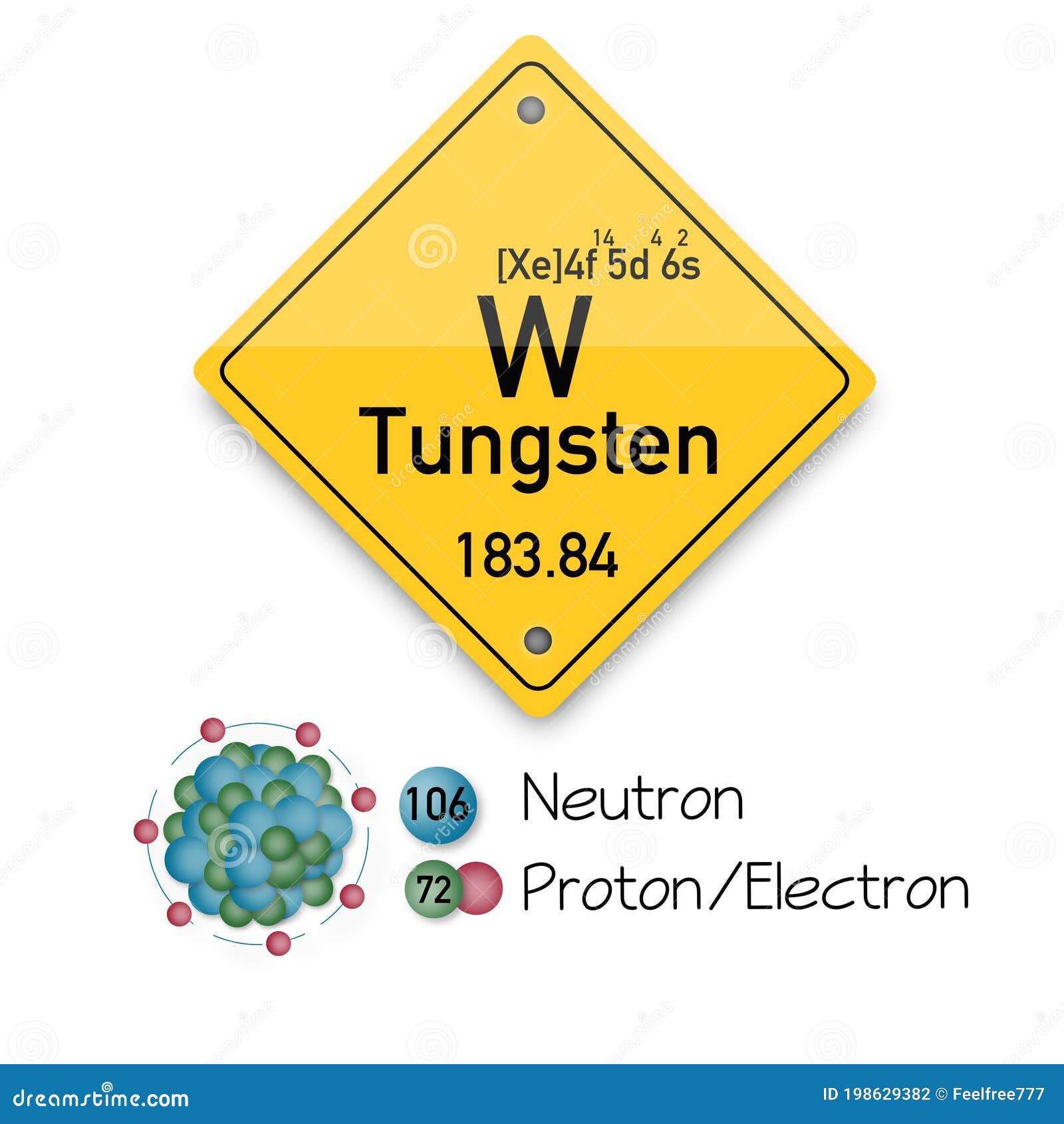 Tungsten Periodic Table Of Elements Royalty-Free Stock Image ...