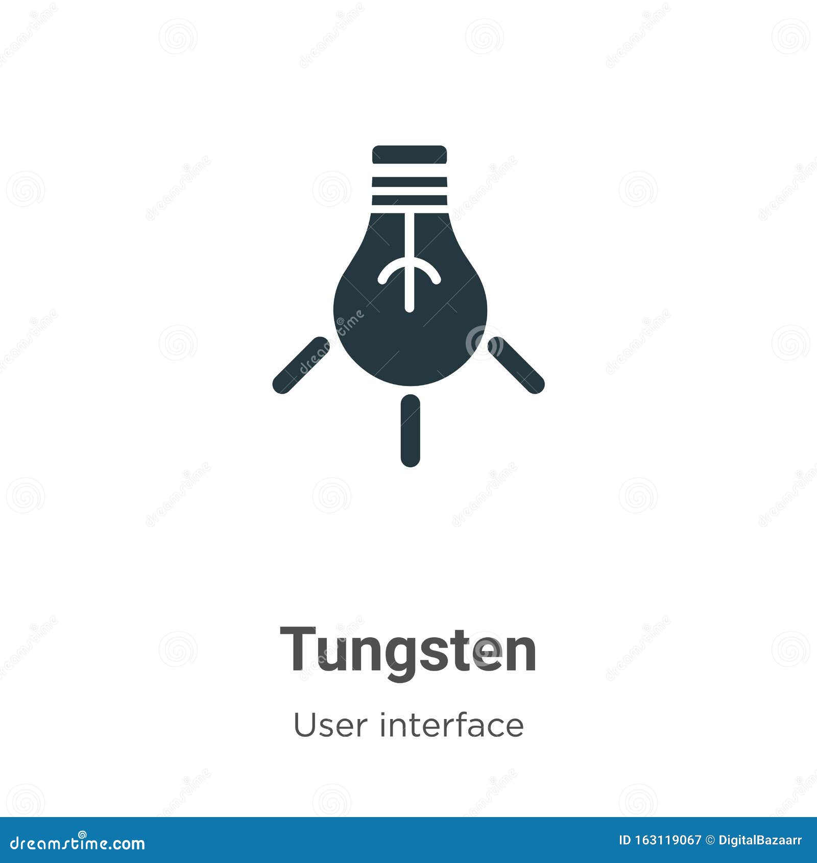 Tungsten Symbol. Sign Tungsten With Atomic Number And Atomic Weight. W ...