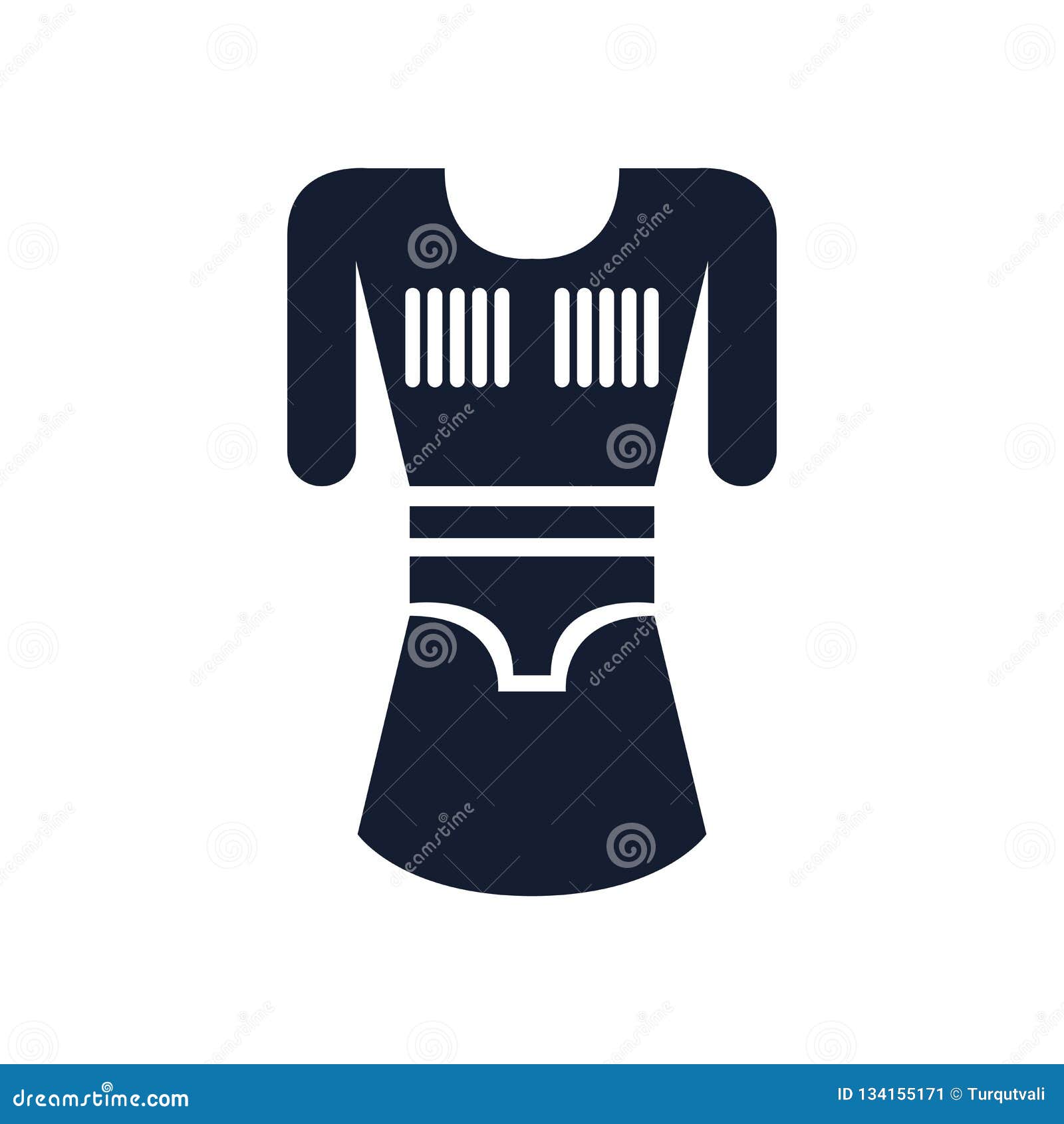 Tunic Icon Vector Sign and Symbol Isolated on White Background, Tunic ...