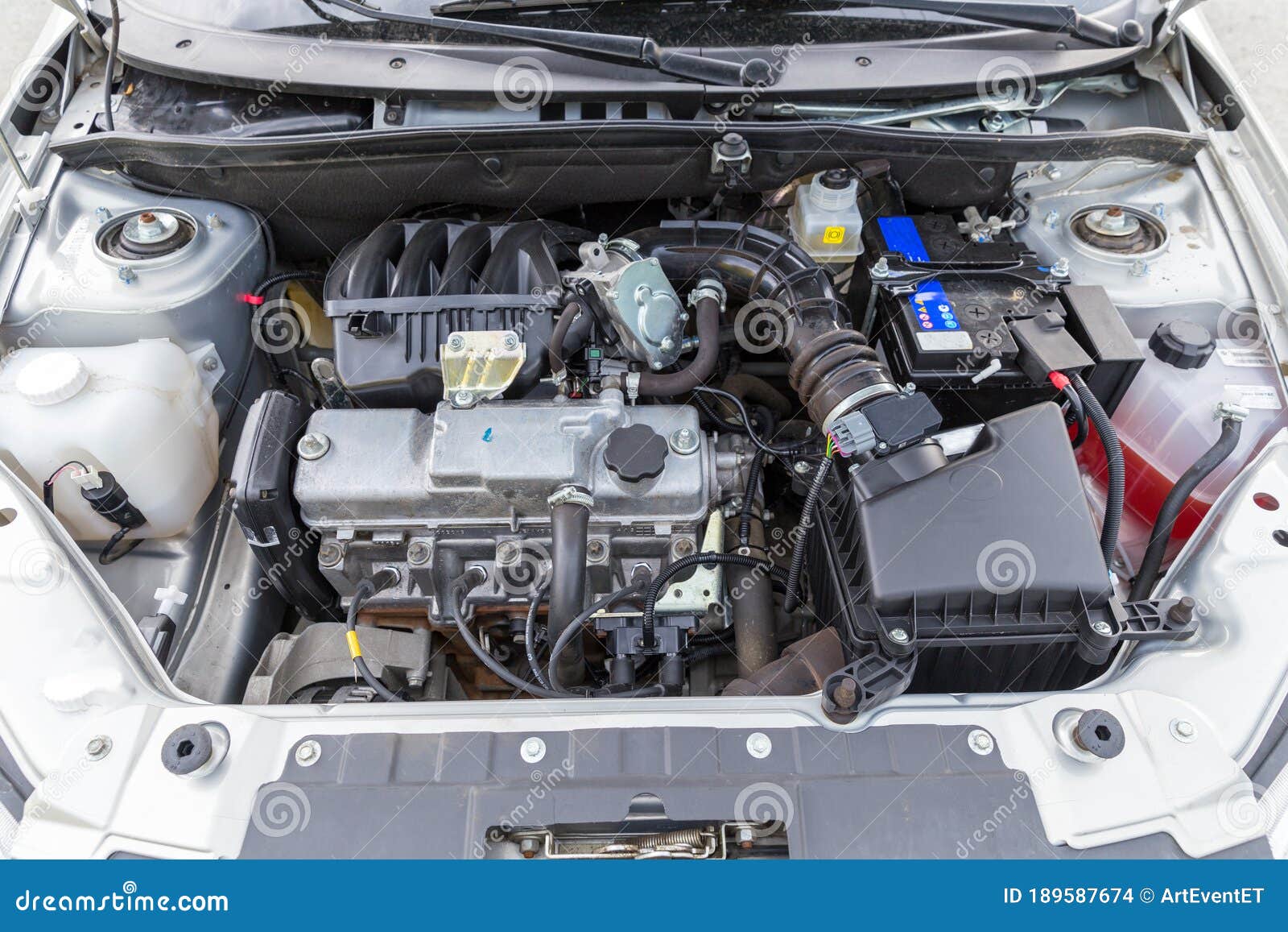 Tuning a car engine valves stock photo. Image of motor - 189587674