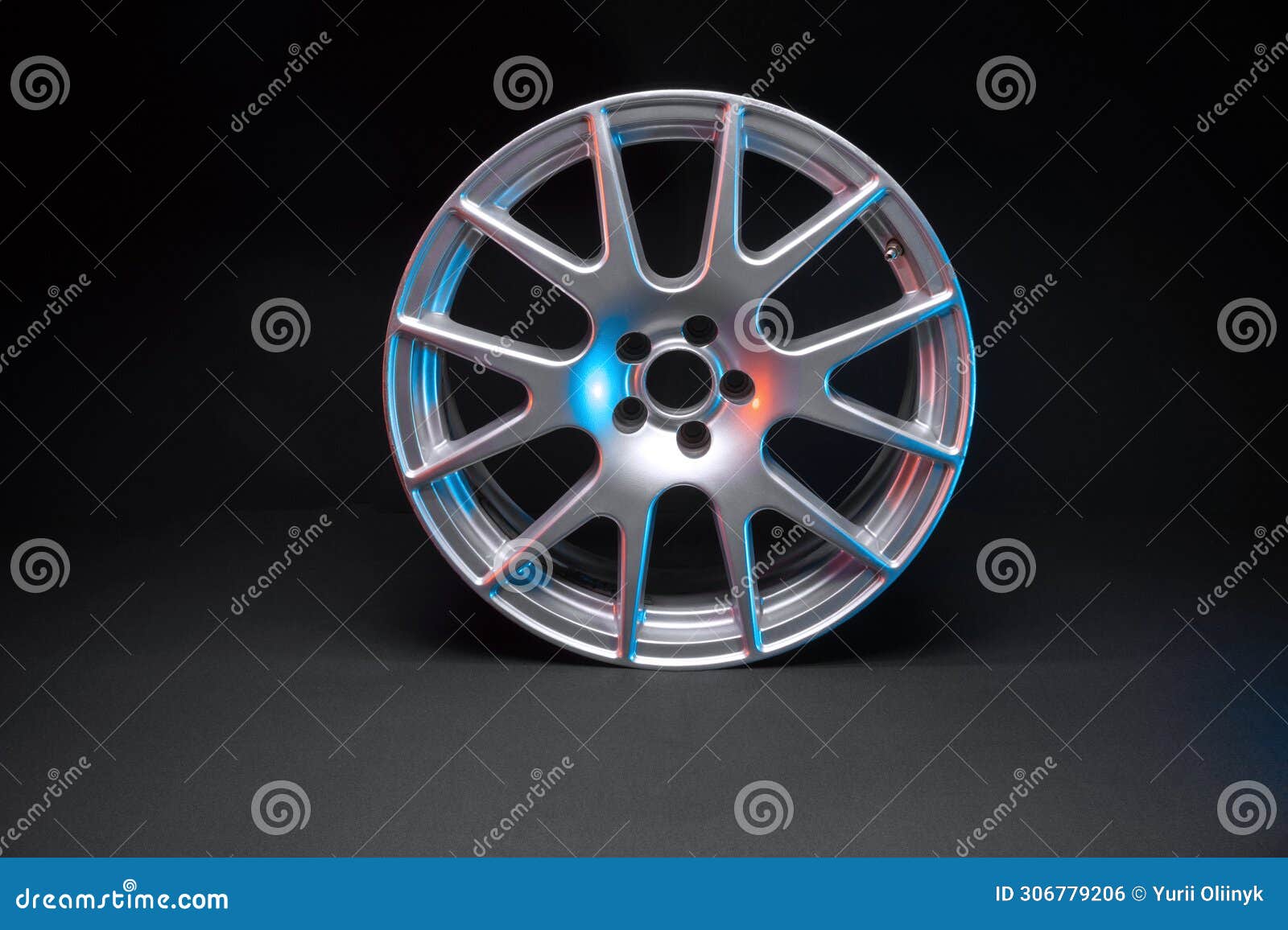 Not New 18-radius Light Gray Auto Rims with Red and Blue Backlighting ...