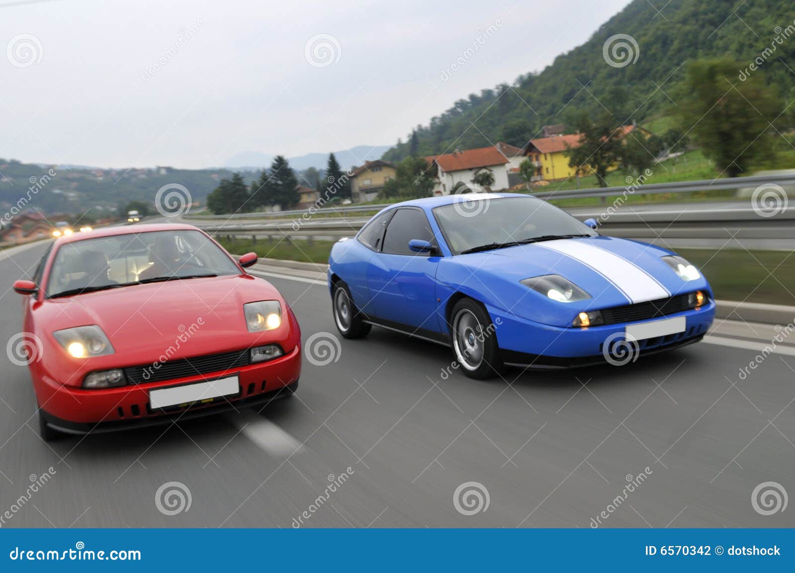 Tuning Cars Racing Down the Highway Stock Photo - Image of acceleration ...