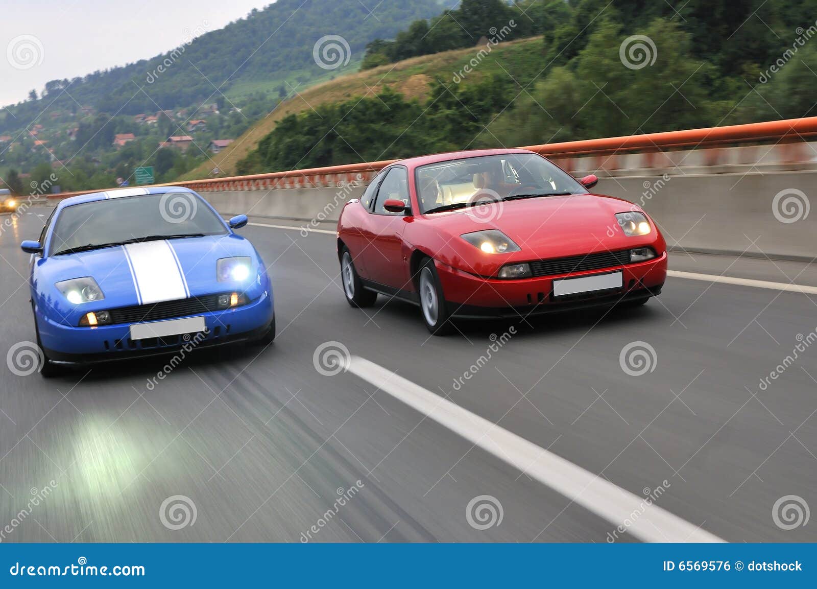 Tuning Cars Racing on Highway Stock Photo - Image of attractive, mask ...