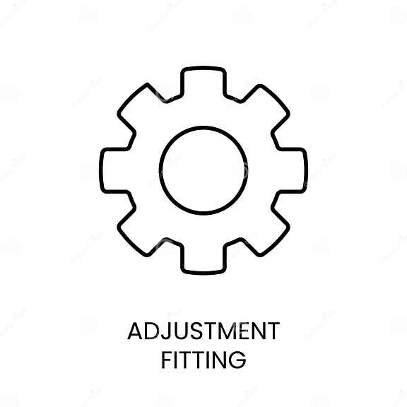 Tuning or Fitting Gear Linear Icon in Vector Stock Vector ... Tuning or Fitting Gear Linear Icon in Vector Stock Vector ...