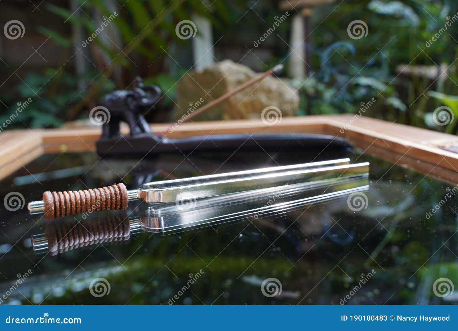 Tuning Fork Close Up for a Sound Healing Therapy Session Stock Image ...