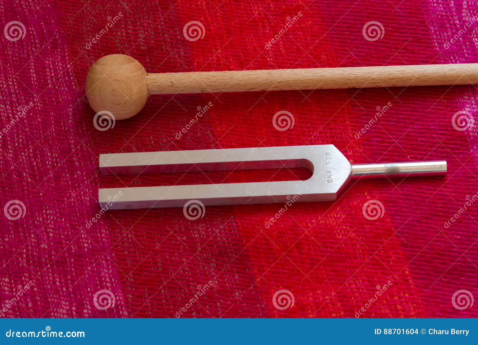 Tuning Fork and Crystal on Table . Stock Photo - Image of metal, hand ...