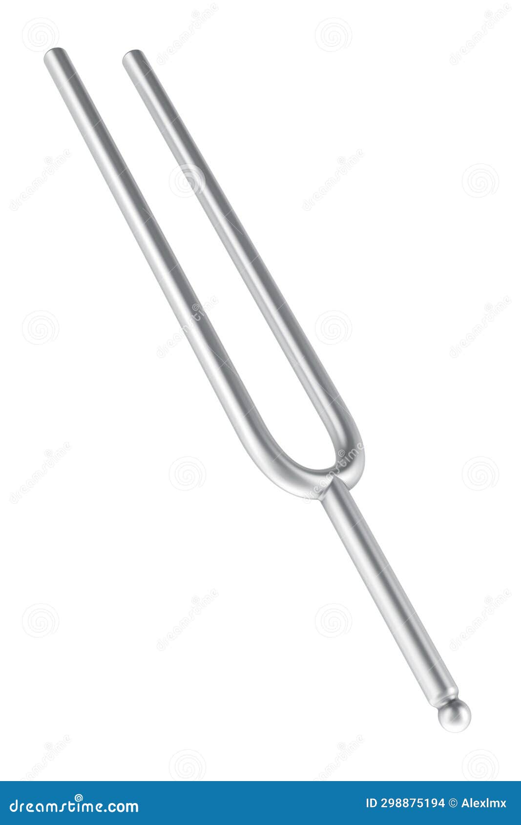 Tuning Fork, 3D rendering stock illustration. Illustration of single ...