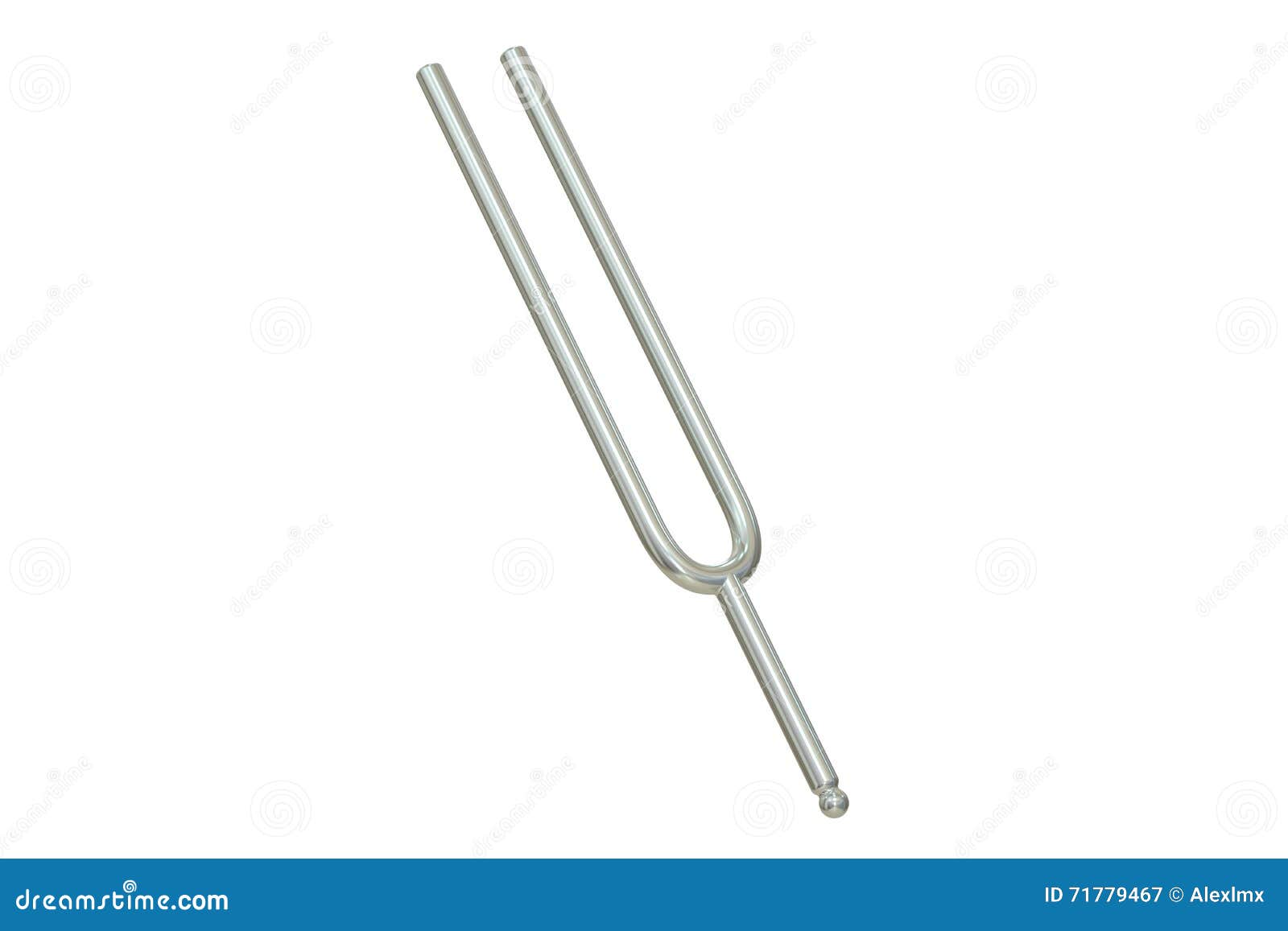 Tuning fork, 3D rendering stock illustration. Illustration of fork ...