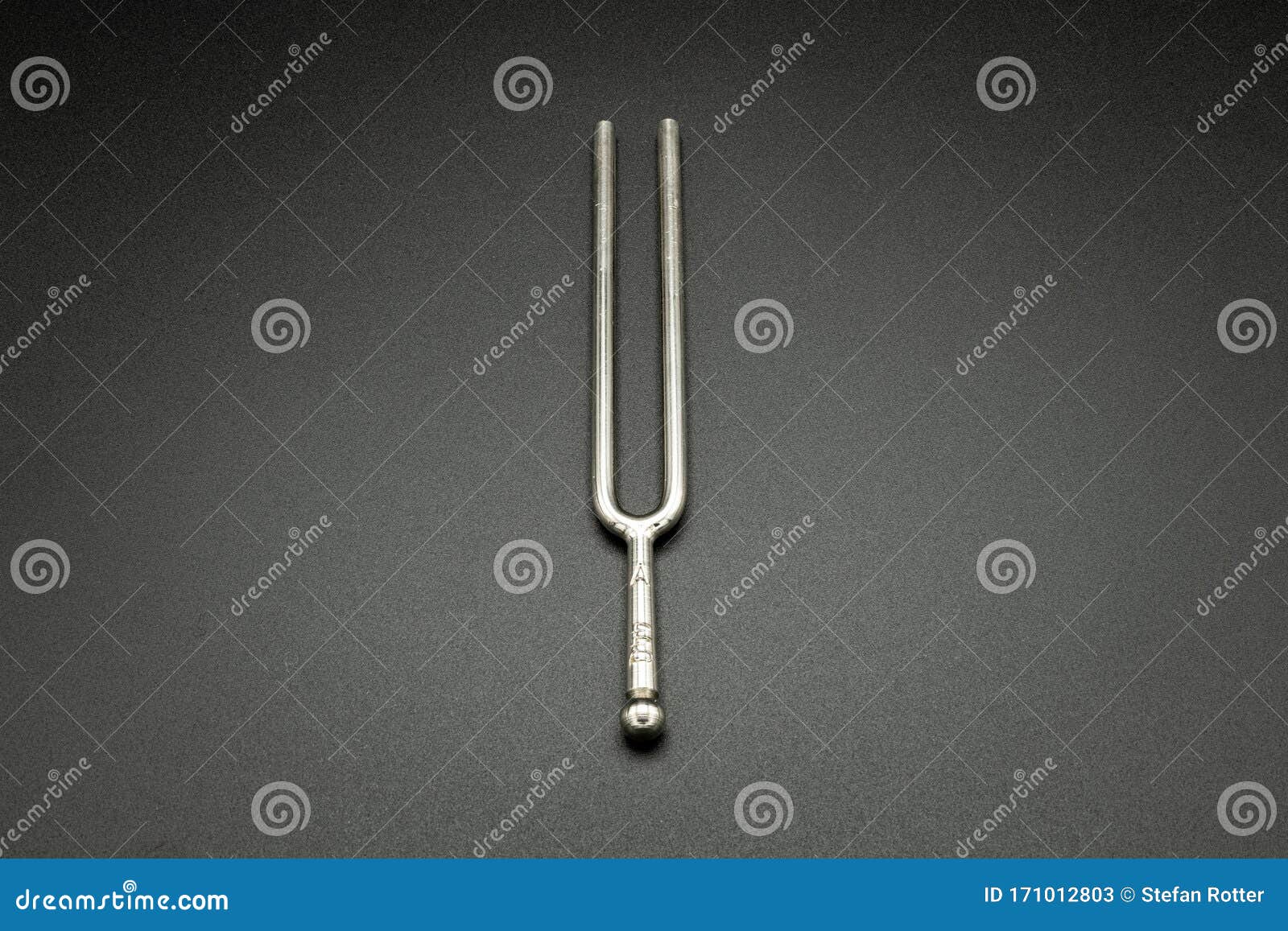 A Tuning Fork 440 Hz on a Black Background Stock Image - Image of ...