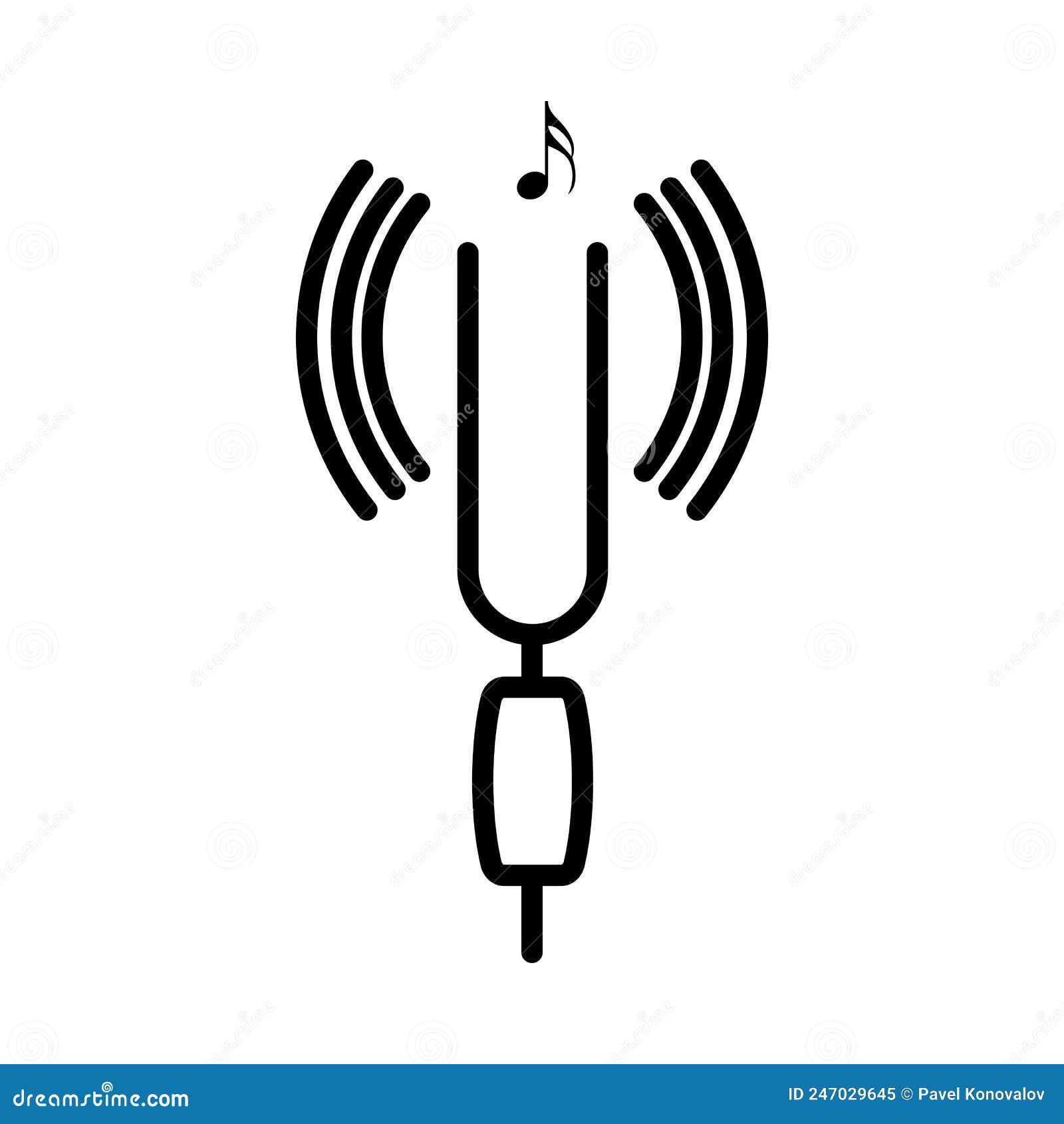 Tuning Fork Icon stock vector. Illustration of catmusic - 247029645