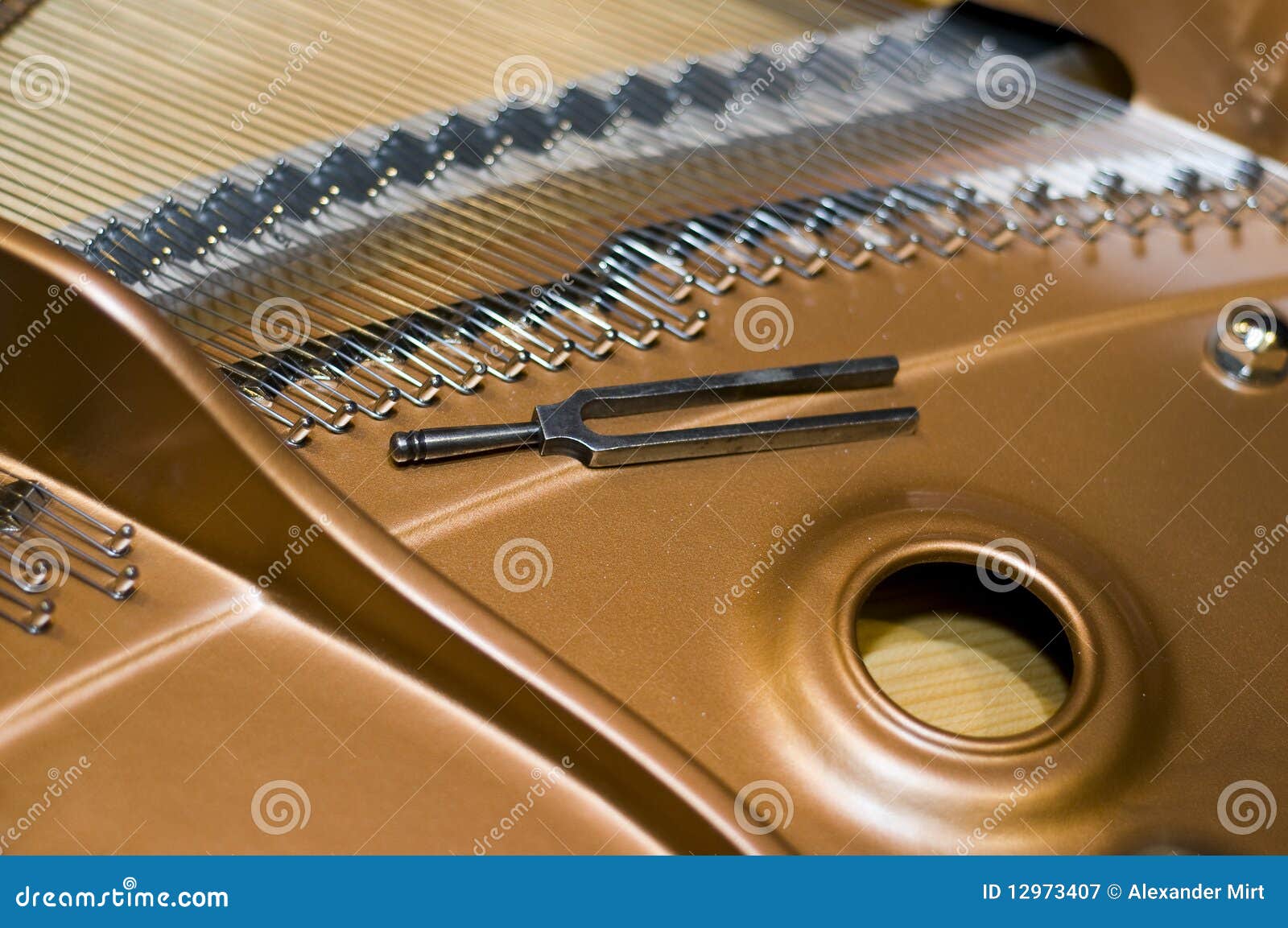 Tuning Fork On A Piano Stock Image Image Of Metal Equipment 12973407