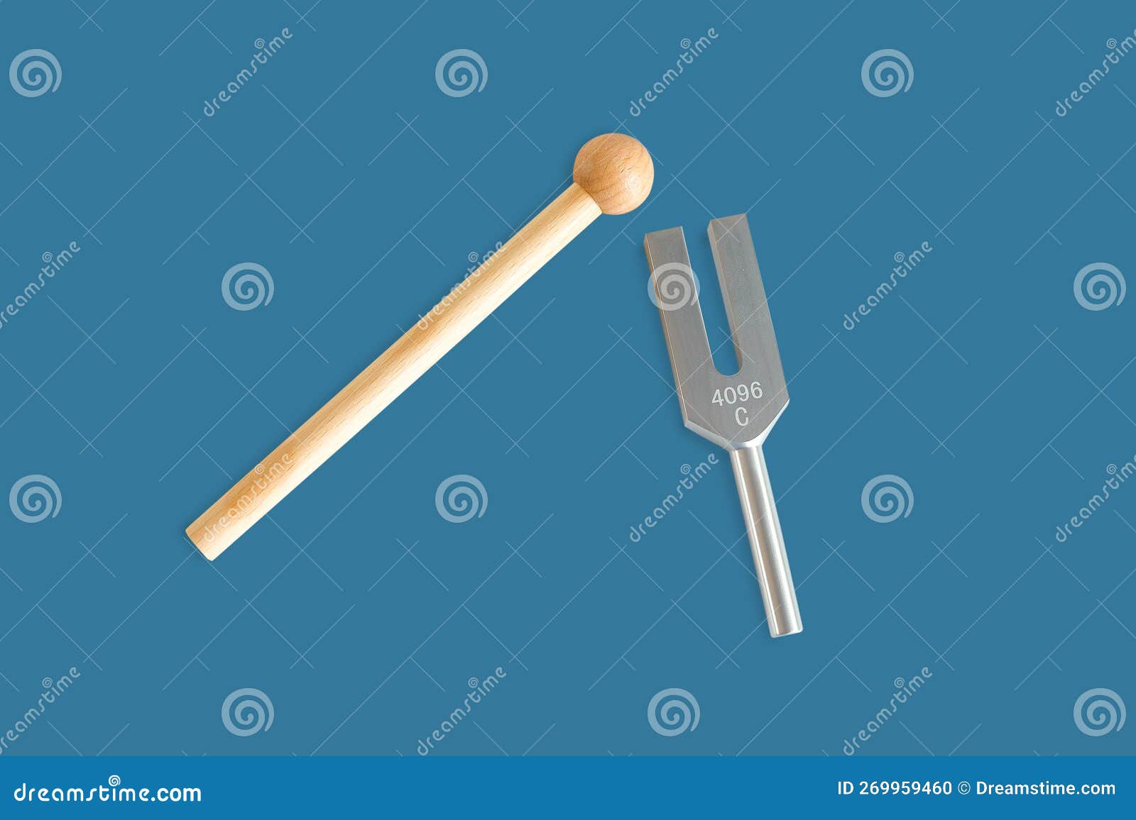 Tuning Fork in Sound Therapy or Tunning Musical Instruments Stock Photo ...