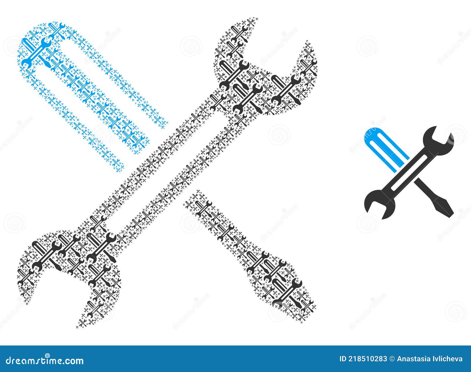Tuning Fractal Icon Collage Stock Vector - Illustration of center ...