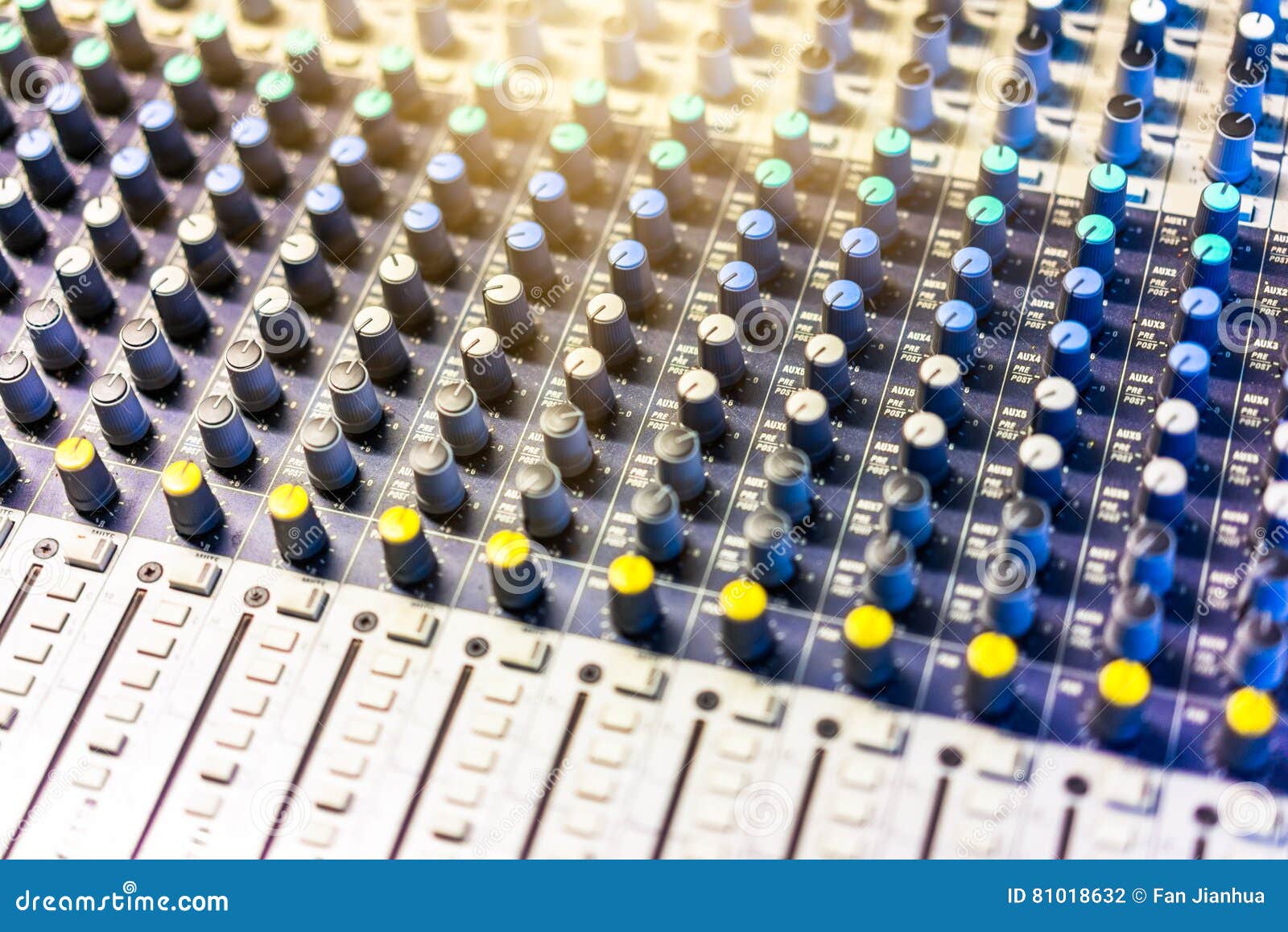Tuning stage button stock photo. Image of desk, broadcast - 81018632