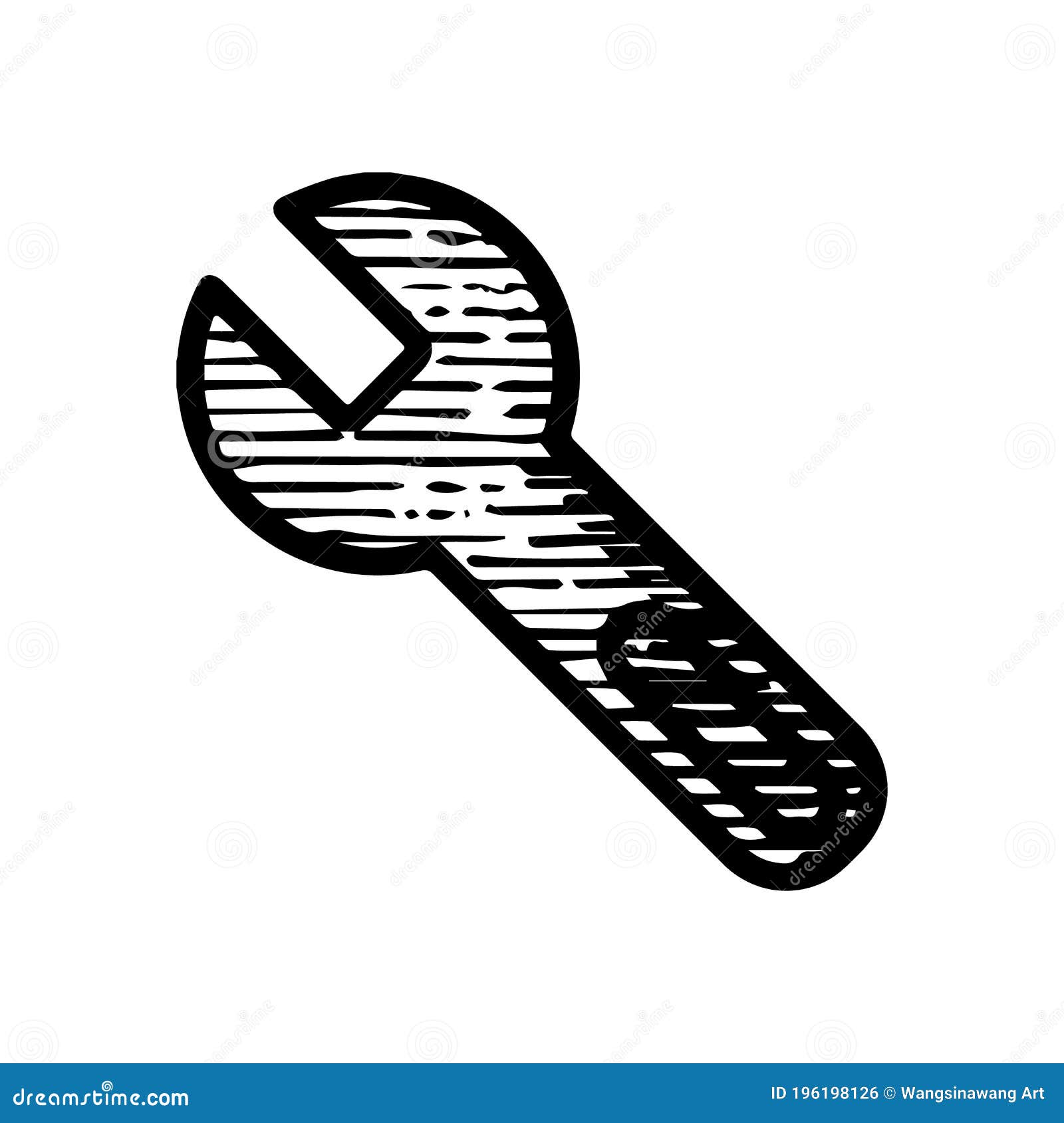 Tuning Tool Icon Hand Drawn Vector Illustration Isolated On White ...