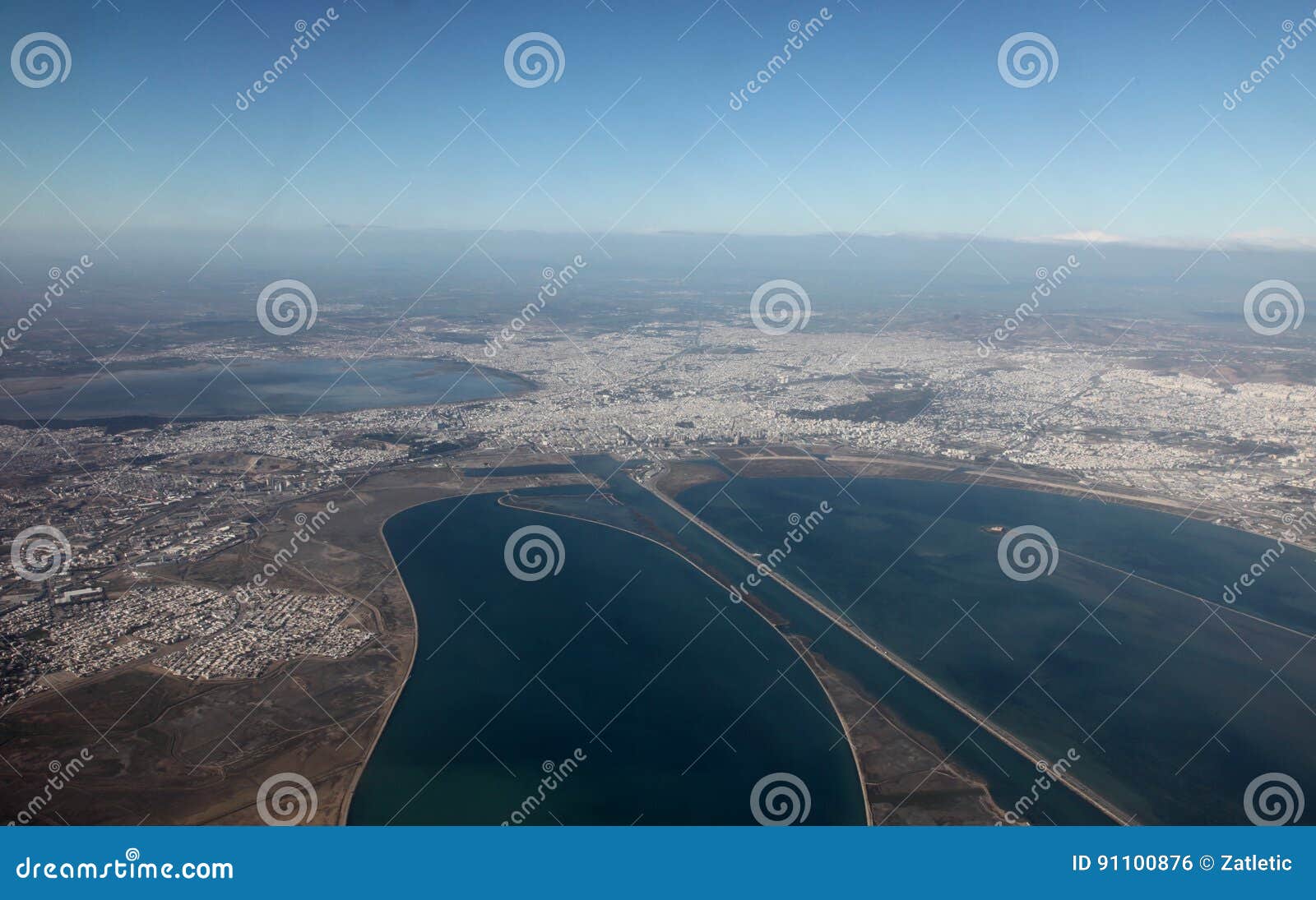 Tunis aerial view stock photo. Image of aerial, view - 91100876
